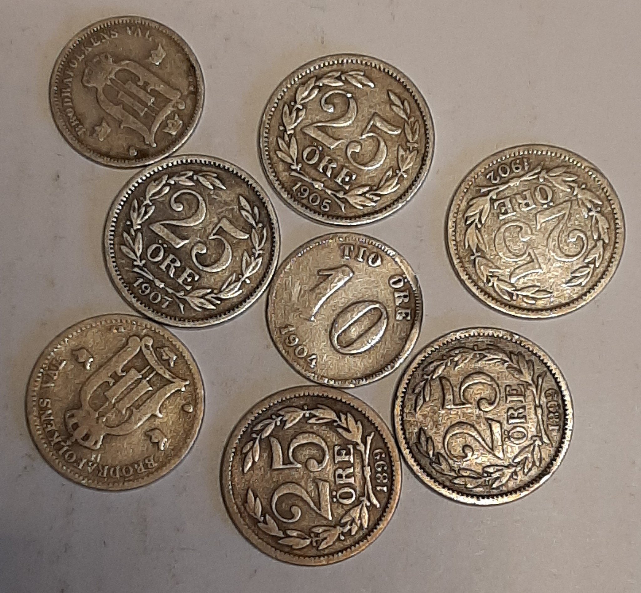 Samling av äldre Svenska Mynt från Oskar II;s tid | Köp på Tradera (698335004)