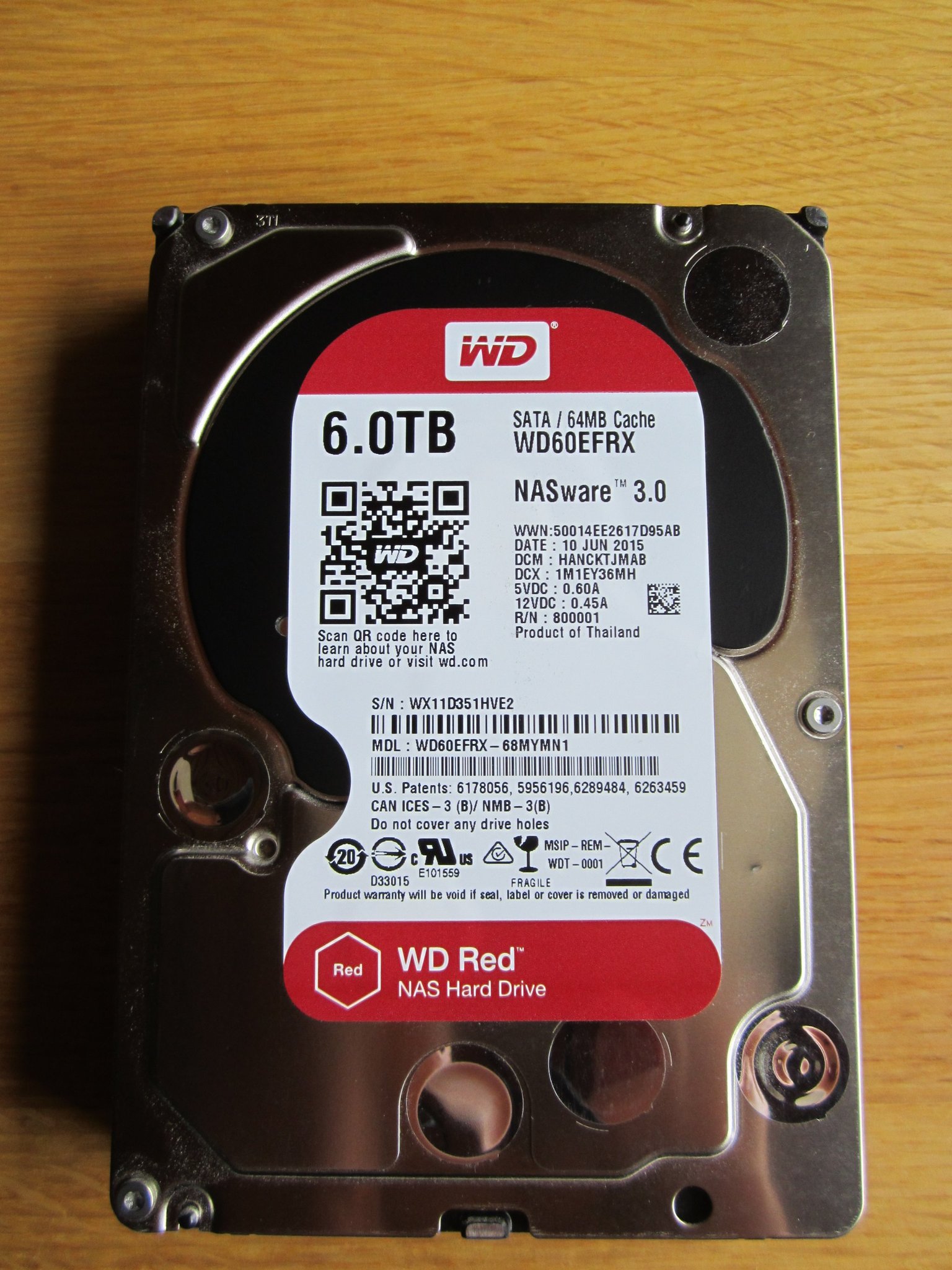 WD Western Digital 6TB Red WD60EFRX - NASware 3.. (398398522) ᐈ Köp på ...