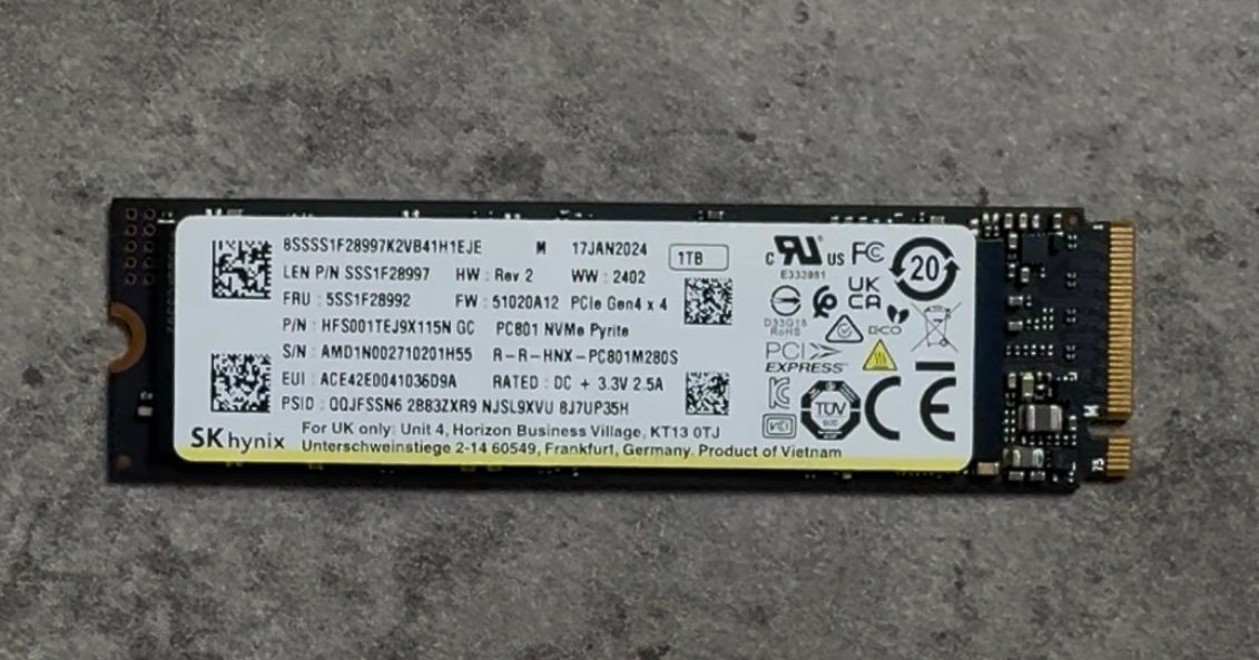 1TB SK Hynix PC801 NVMe SSD PCIe Gen4 | Köp på Tradera (696793828)