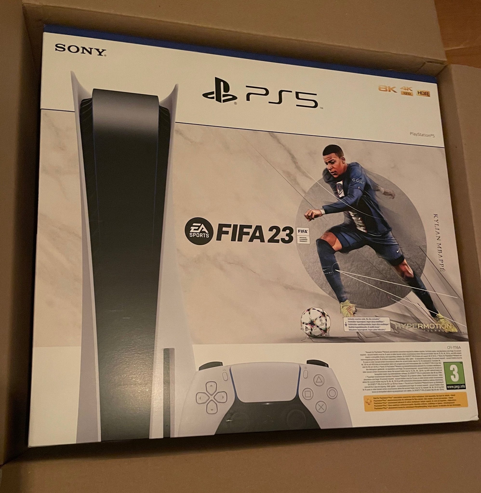 Playstation 5 Ps5 Standard Fifa 23 Bundle OÖppnad Kvitto