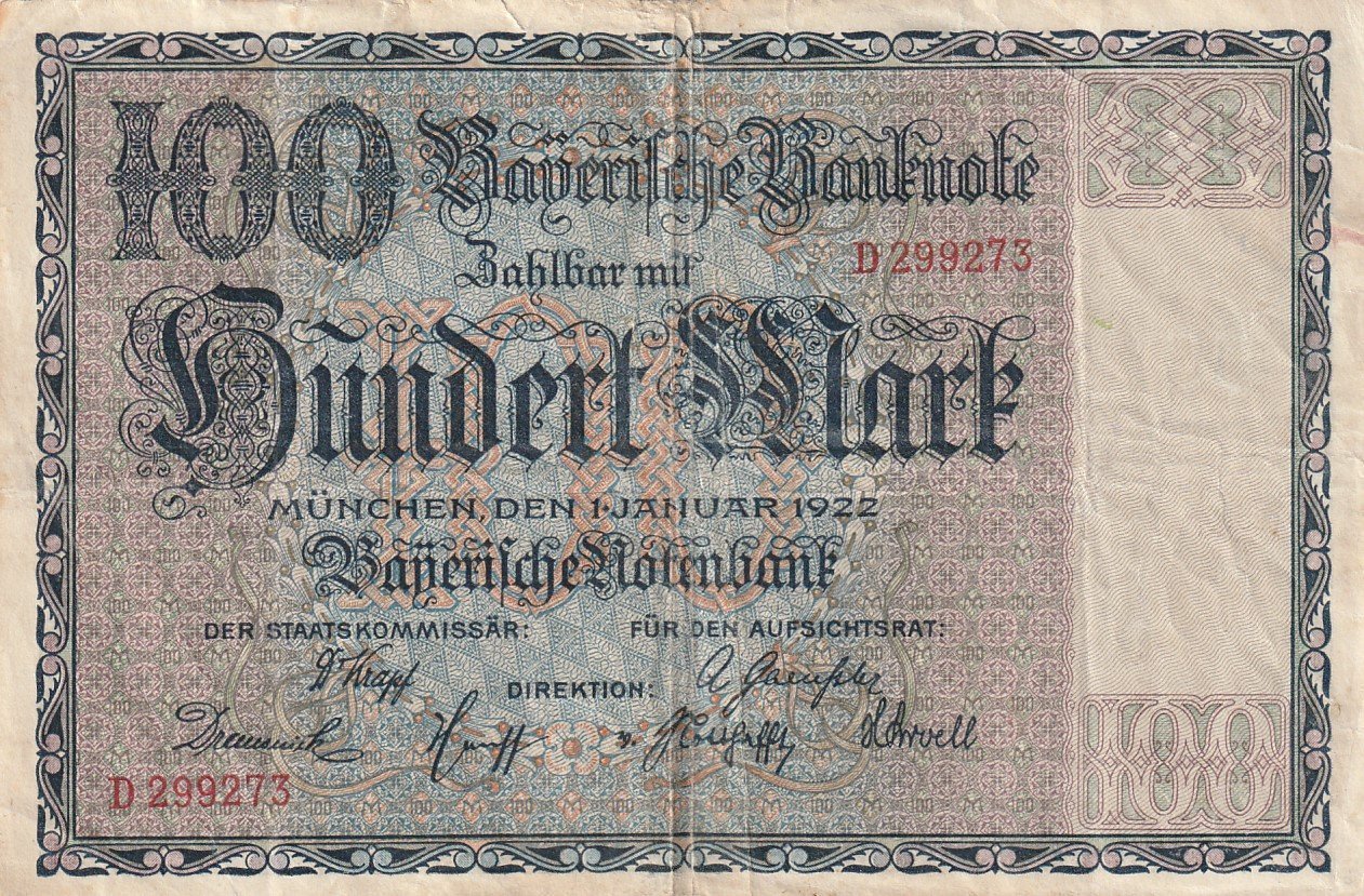 Se produkter som liknar GERMANY 100 MARK 1922 BAYERIS.. på Tradera (680218214)