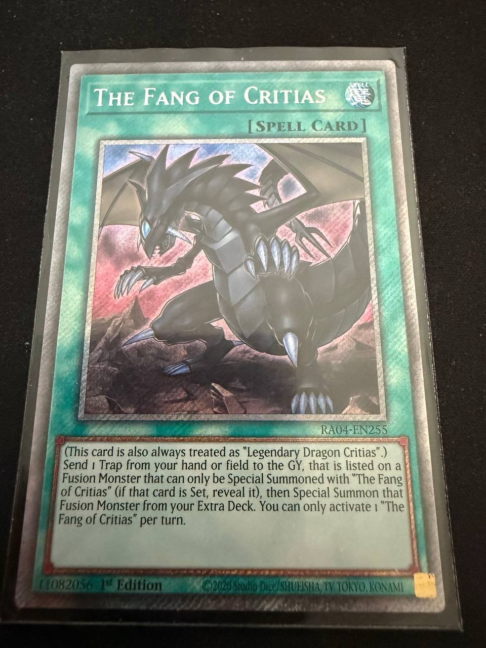 Yu-Gi-Oh! The Fang of Critias Spell Card. Plati.. | Köp på Tradera (692901977)