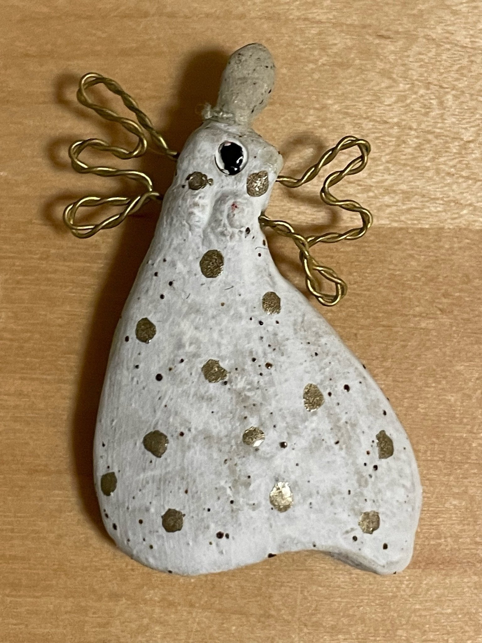 Brosch ängelbrosch ängel keramik lera hantverk .. | Köp på Tradera (701381411)