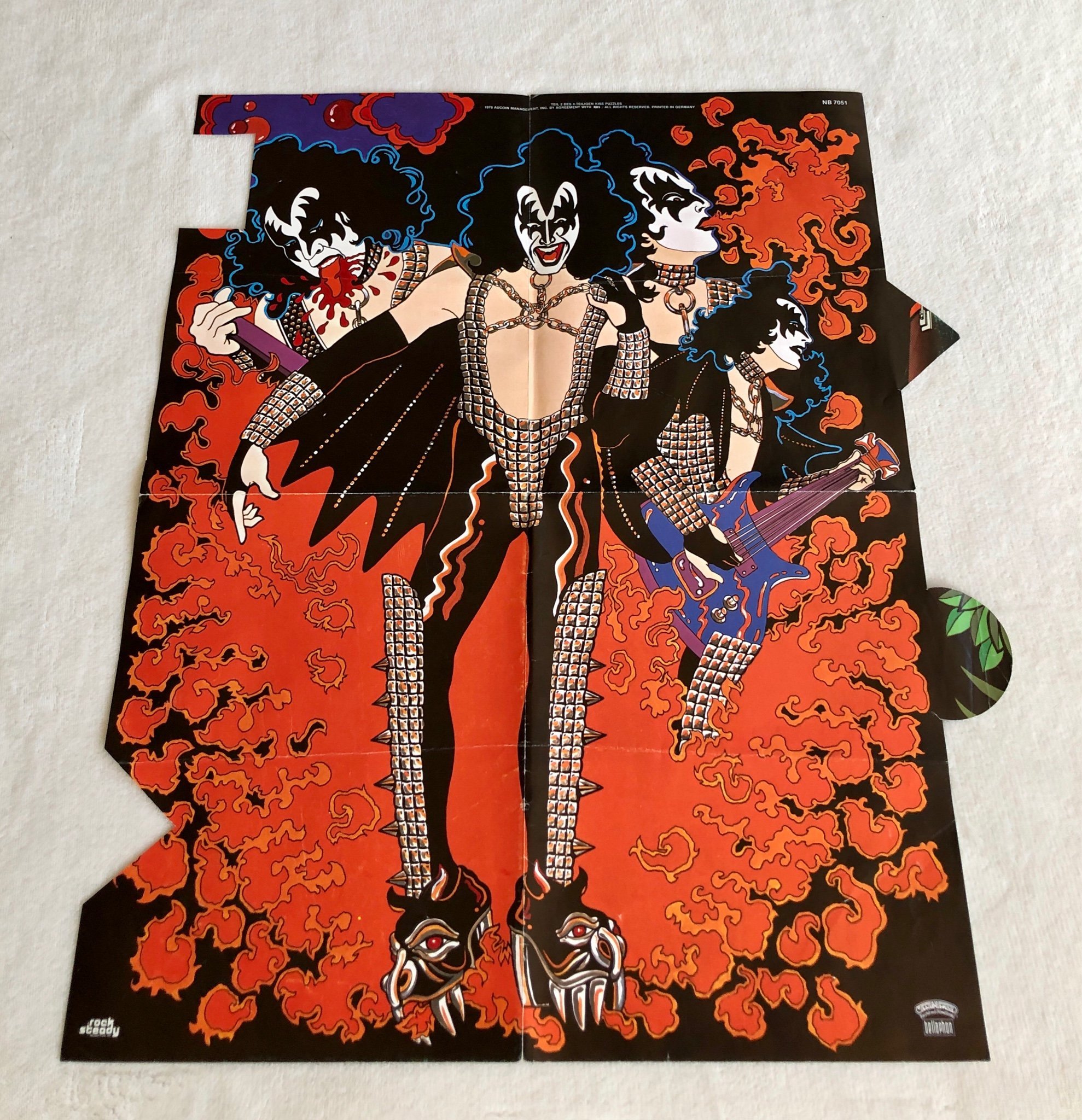Kiss Gene Simmons 1978 Aucoin Solo Album Poster Köp På Tradera
