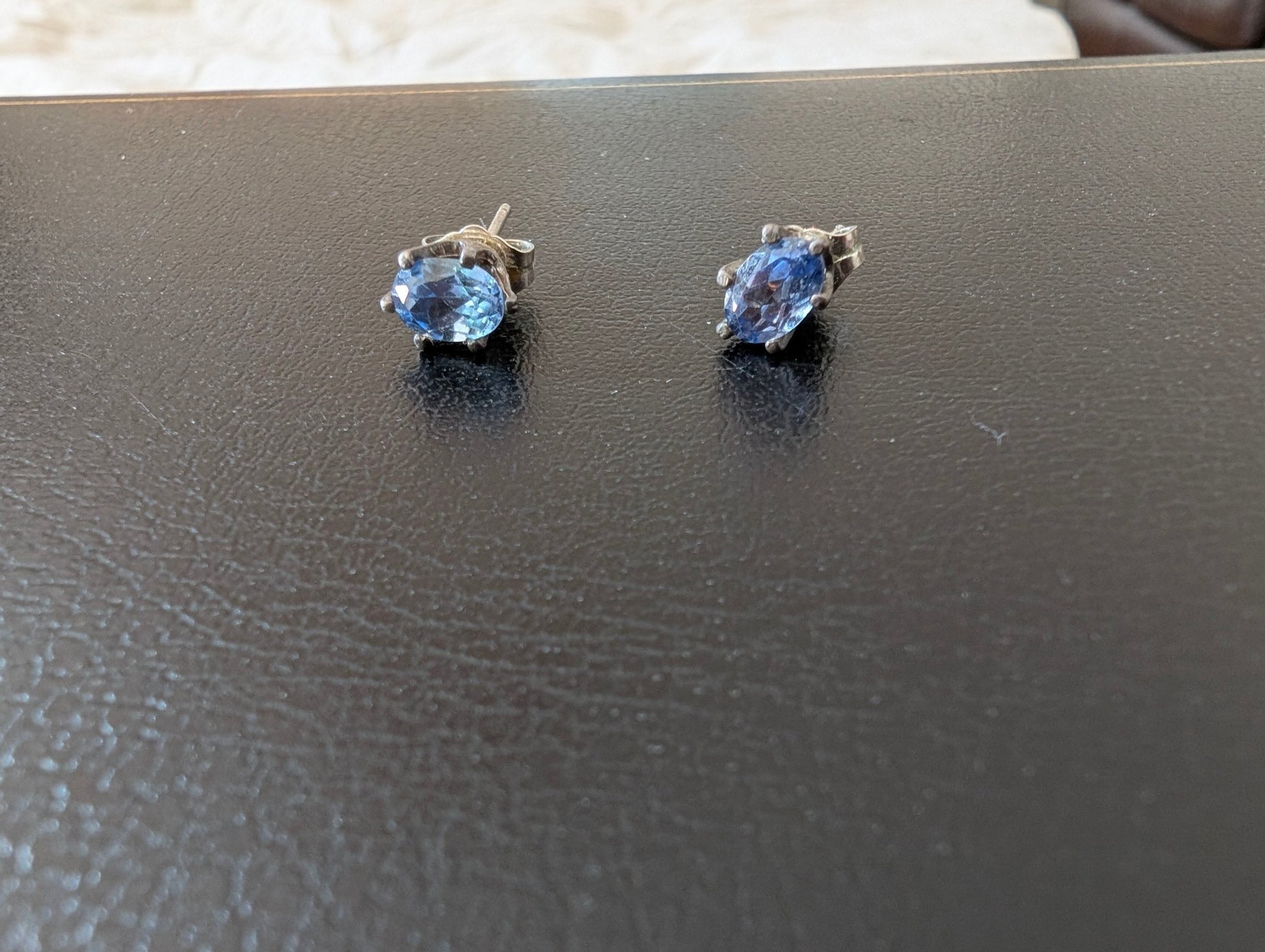 Örhängen blå äkta safirer sterling silver | Köp på Tradera (698729484)