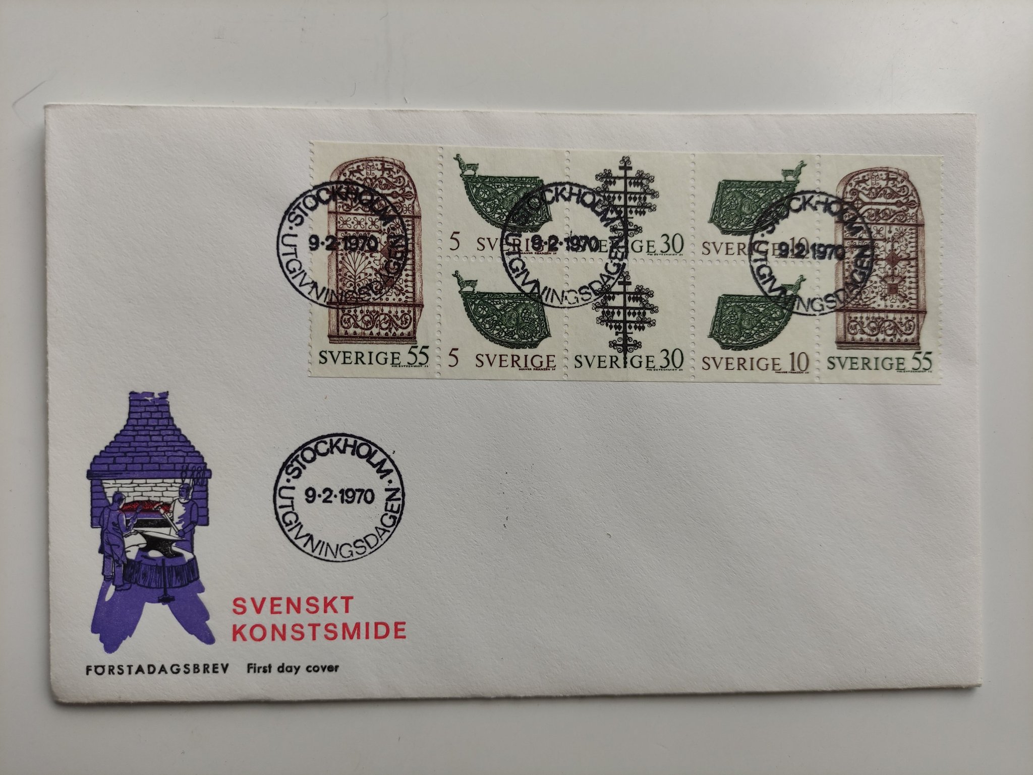 Se produkter som liknar FDC 1970. SVENSKT KONSTSMIDE... på Tradera (634508042)