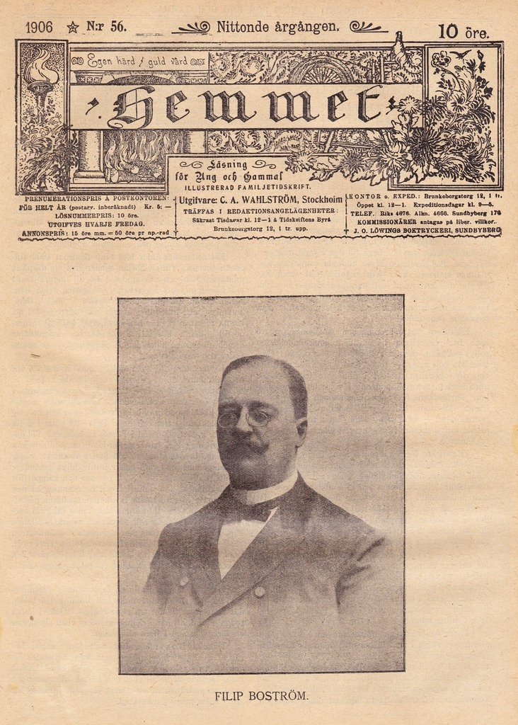 Se produkter som liknar Hemmet 1906-56 Filip Boström... på Tradera (656220411)