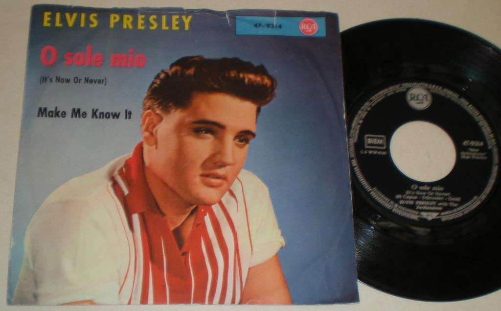 Elvis Presley 45 Ps O Sole Mio 1960 På 50 60 Tal Vinyl