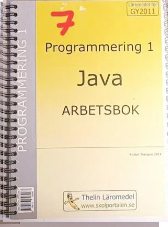 Se produkter som liknar Programmering 1 Java Arbetsbo.. på Tradera (694296108)