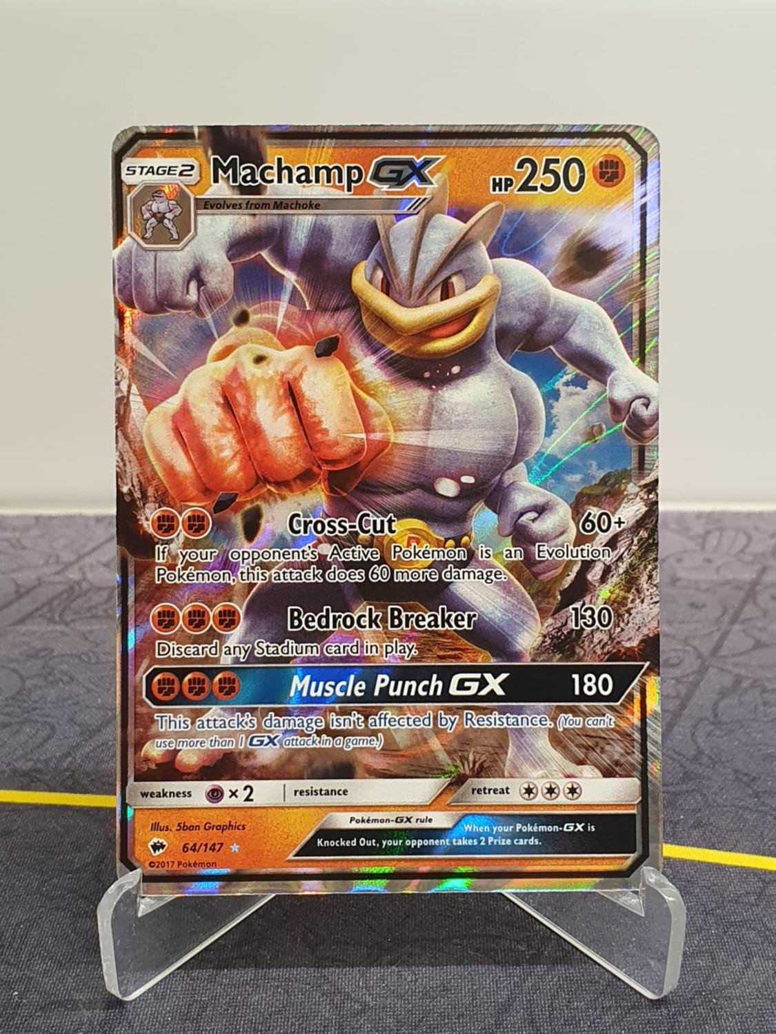 MACHAMP GX 64/147 - Ultra Rare - Burning Shadow.. | Köp på Tradera (673243667)