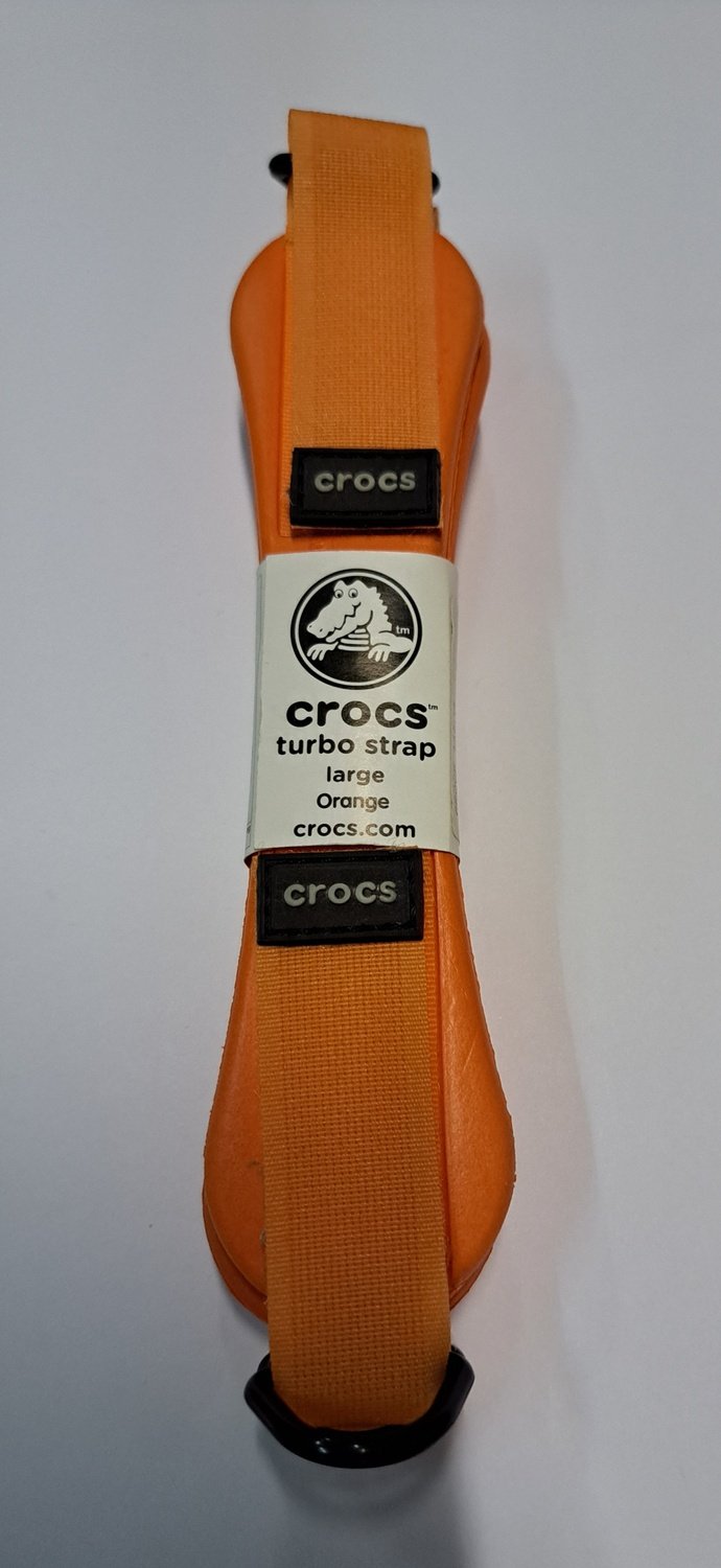 Single Pair of Crocs Turbo Straps Orange Replacement Straps
