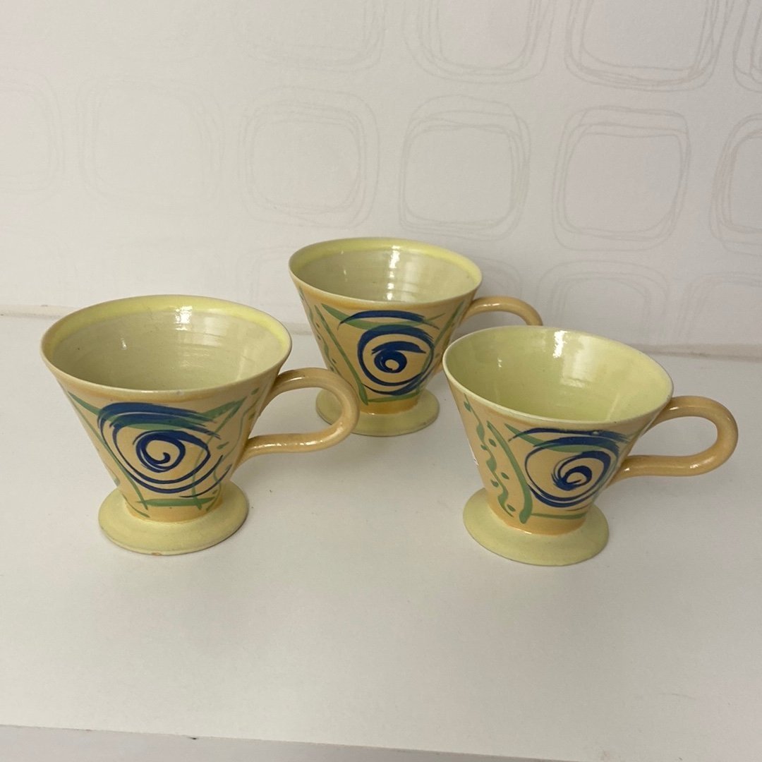 3 st keramik koppar med unik design,.. | Köp från HARAB på Tradera (673635958)