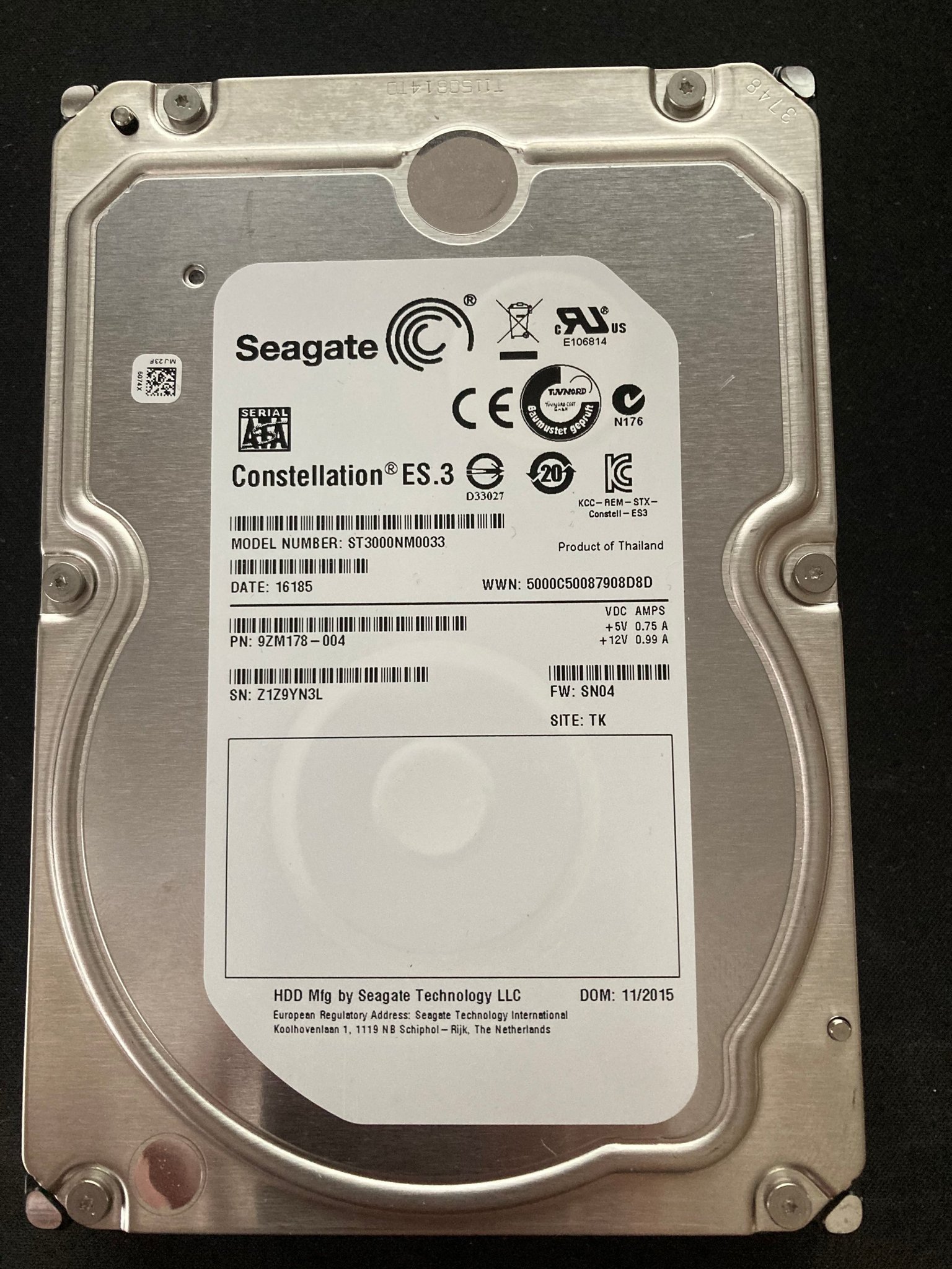 Seagate Constellation ES.3 3TB SATA (415605120) ᐈ Köp på Tradera