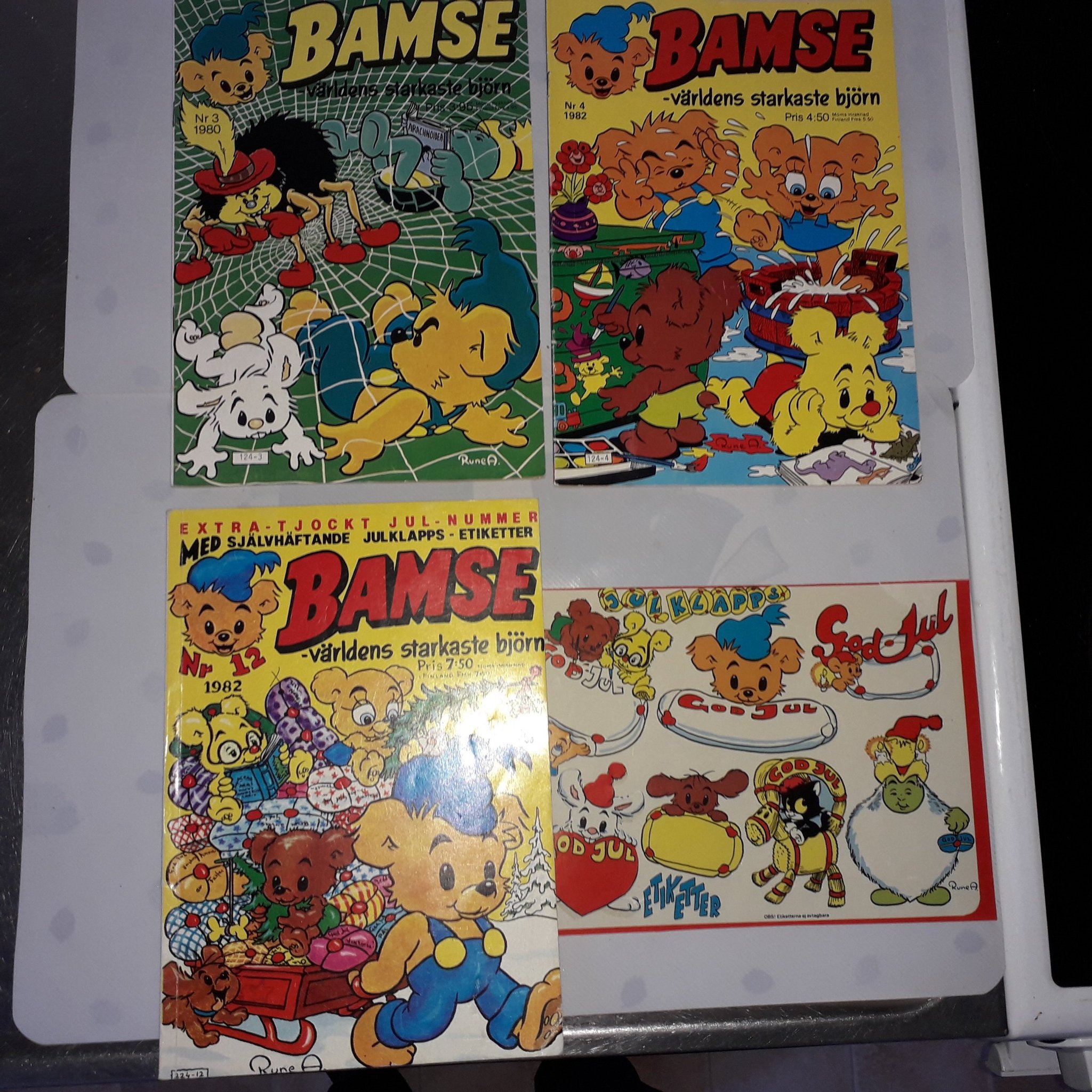 BAMSE / 1980-1982, 3 tidningar, KLISTERMÄRKEN | Köp på Tradera (686606724)