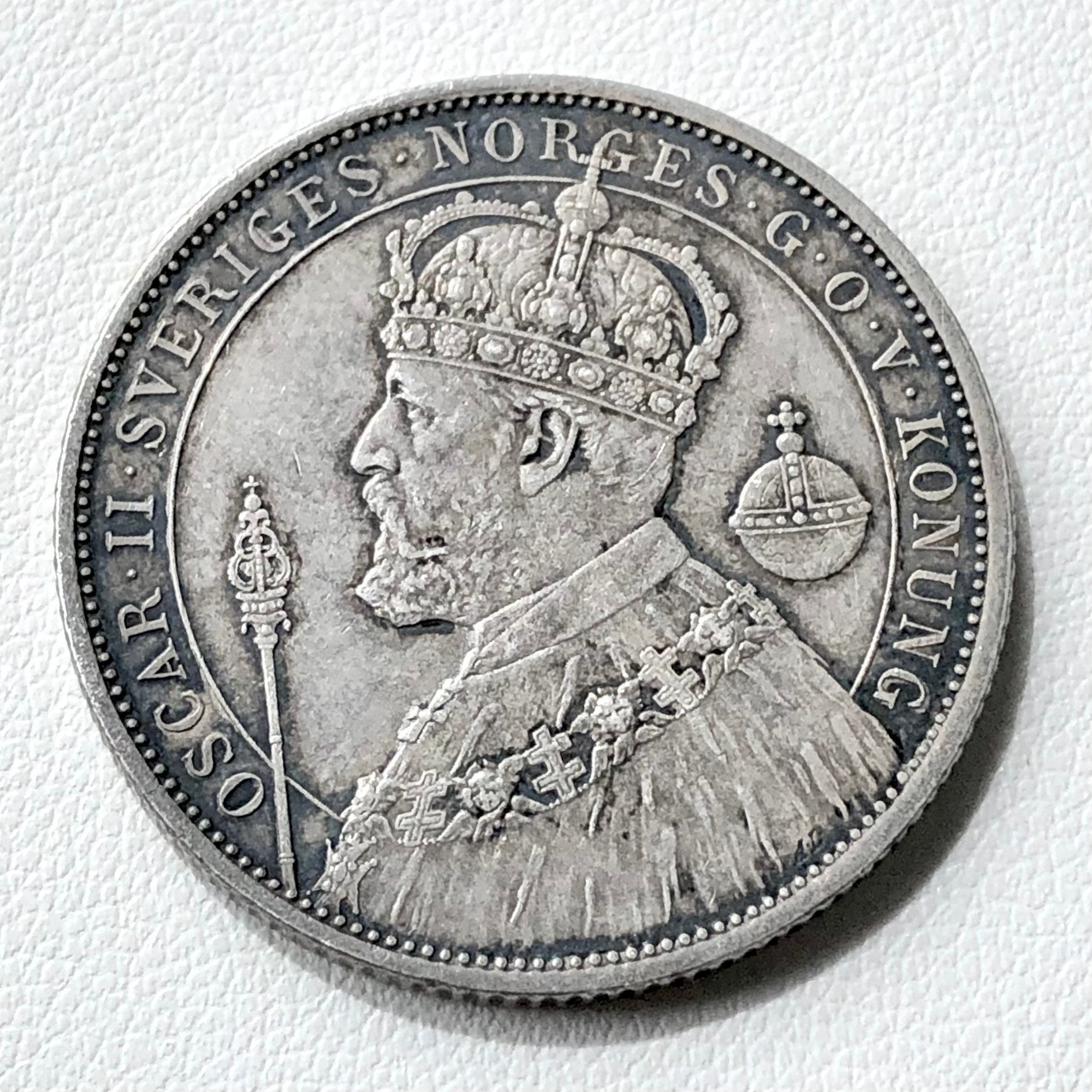 2 krona mynt i silver år 1897 Oscar II | Köp på Tradera (639098987)