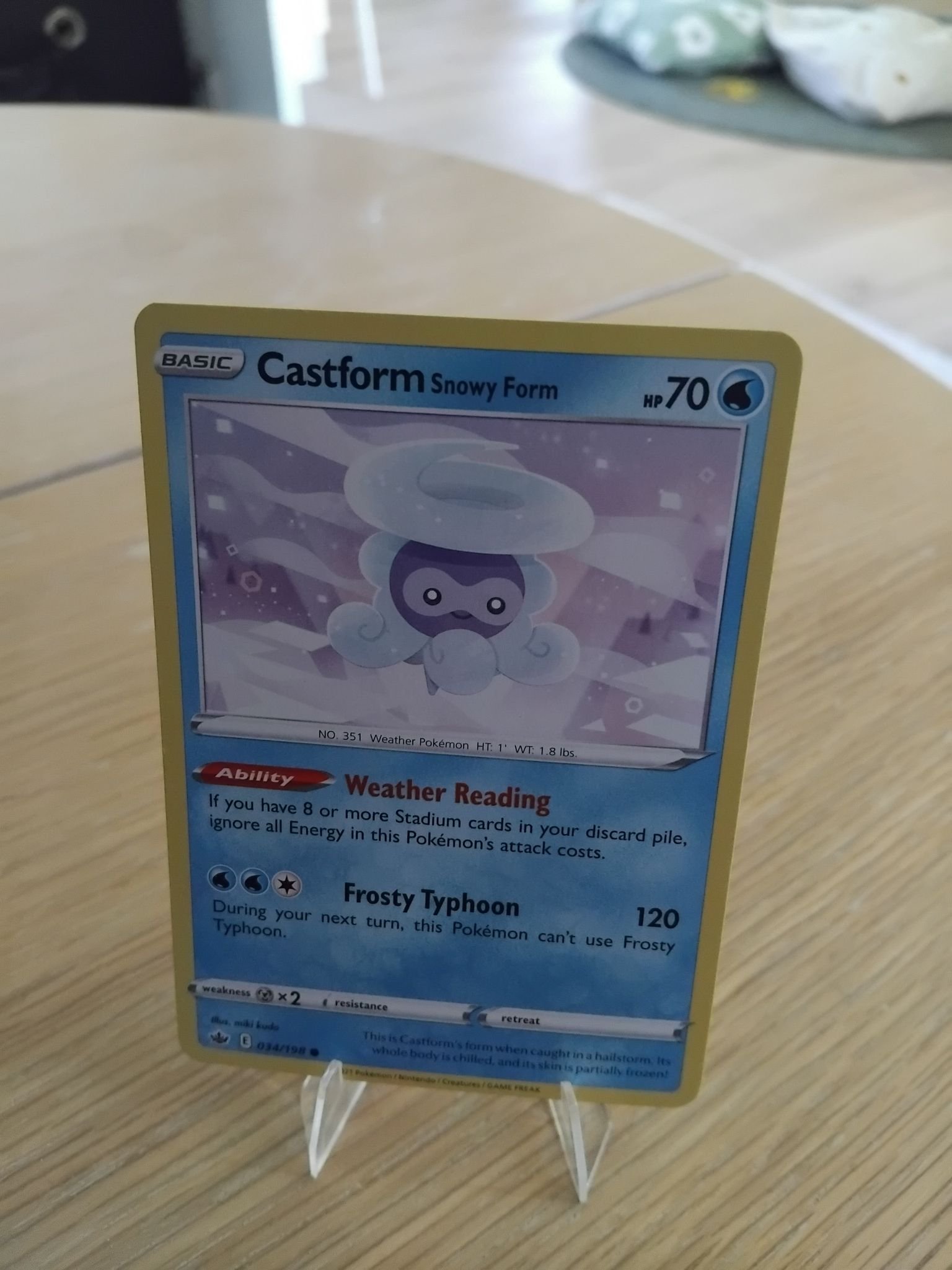 Pokemon-Castform Snowy Form-Chilling Reign-034/.. | Köp på Tradera (676815367)