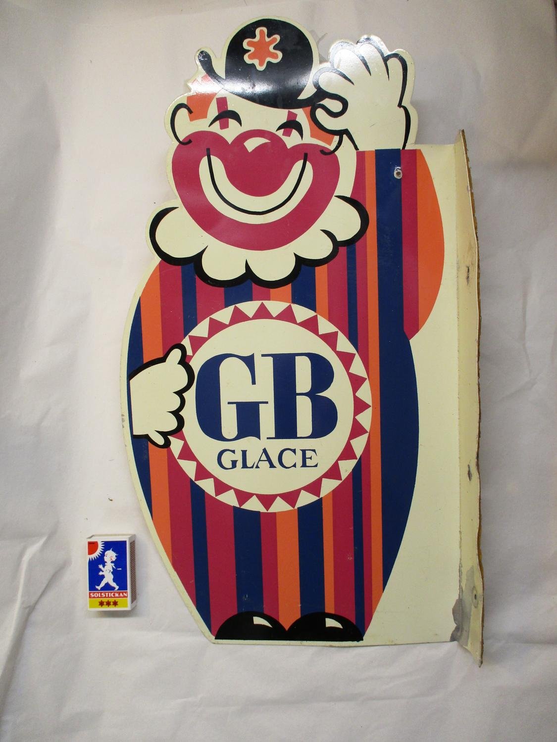Gb Glass Gb Glace Skylt I PlÅt 418431804 ᐈ Nostalgimix På Tradera