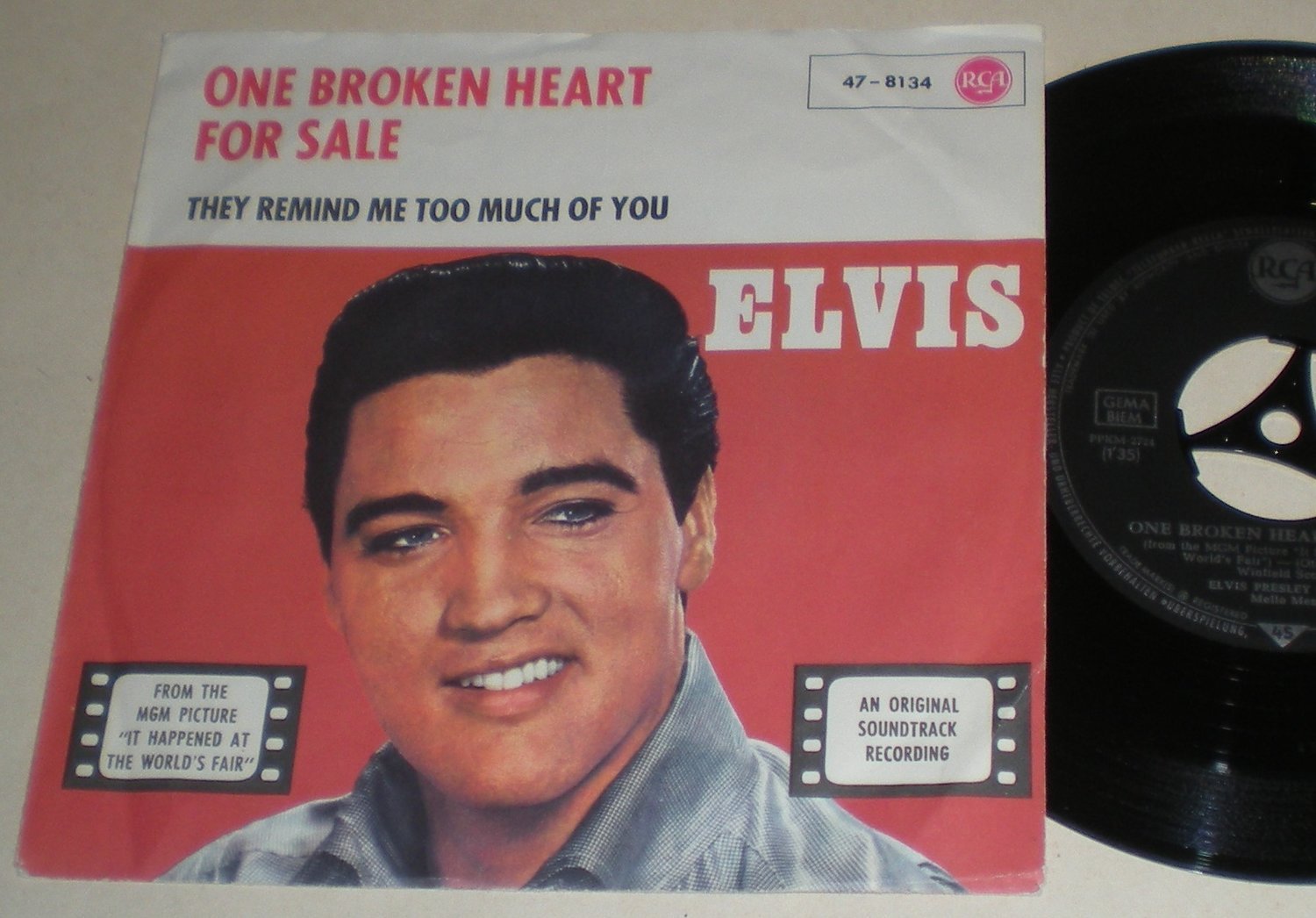 Elvis Presley 45 Ps One Broken Heart Fo 356732081 ᐈ Gntallis På Tradera