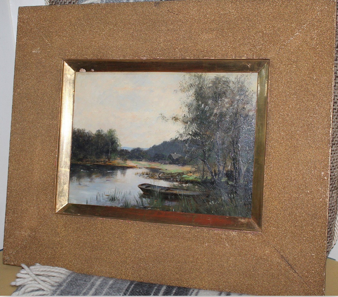 Antik, olja på pannå, förmodligen målad runt 19.. | Köp på Tradera (696881652)