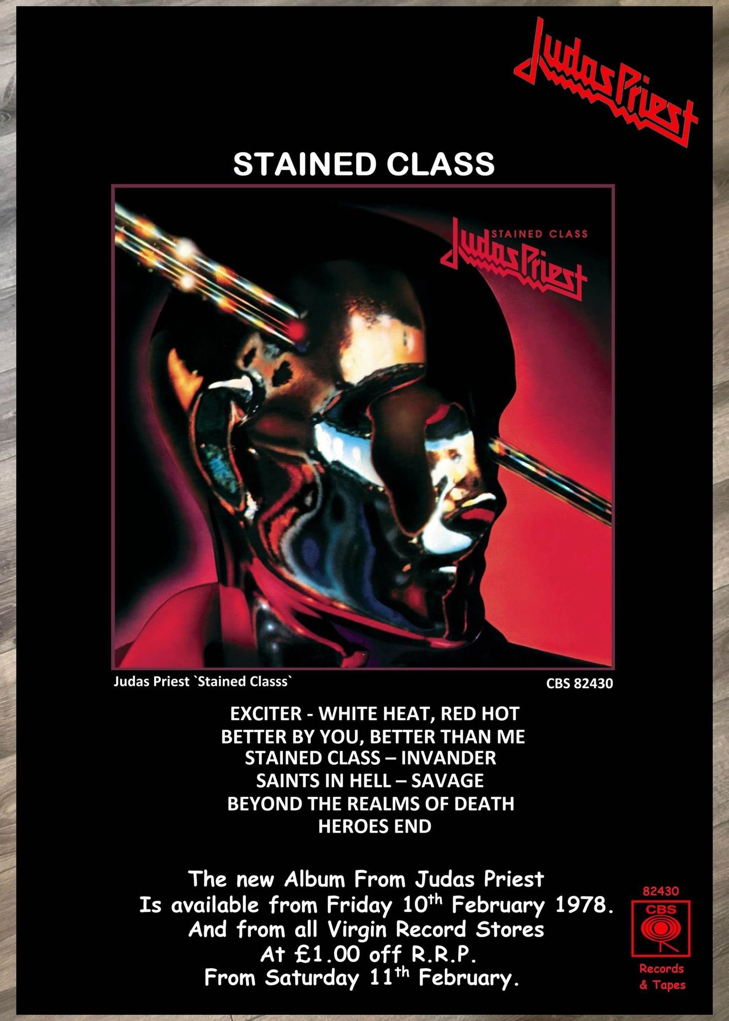 Se produkter som liknar JUDAS PRIEST STAINED CLASS 19.. på Tradera (694916733)