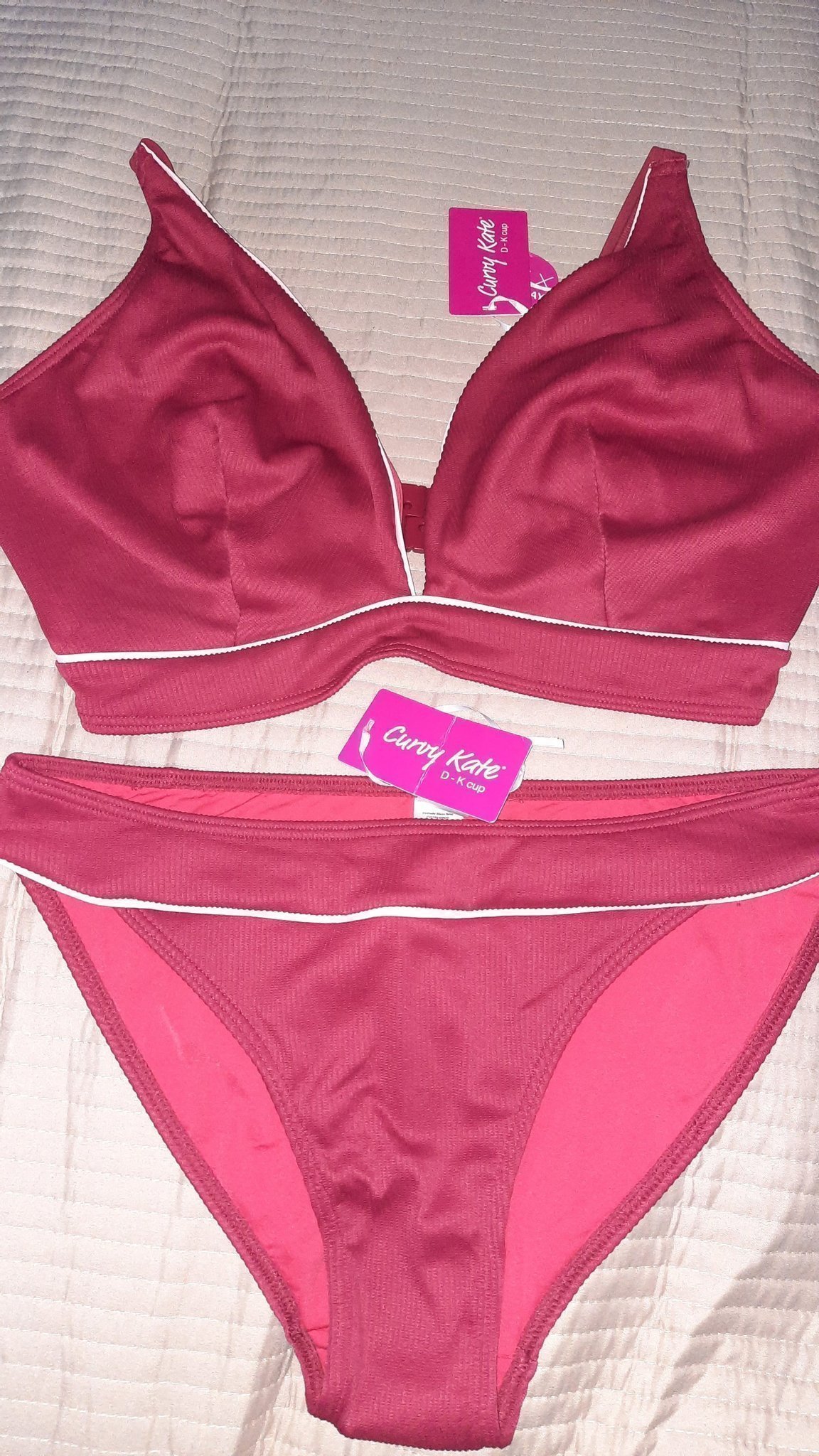 Curvy Kate Bikini Set - Röd - Storlek 38G/GG | Köp på Tradera (699999736)