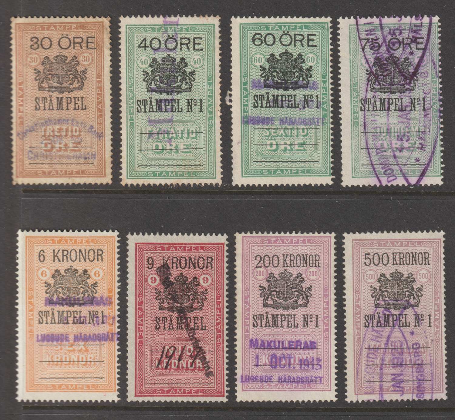 Sverige: Lot svenska stämpelmärke.Bra skick.Se .. | Köp på Tradera (668431125)