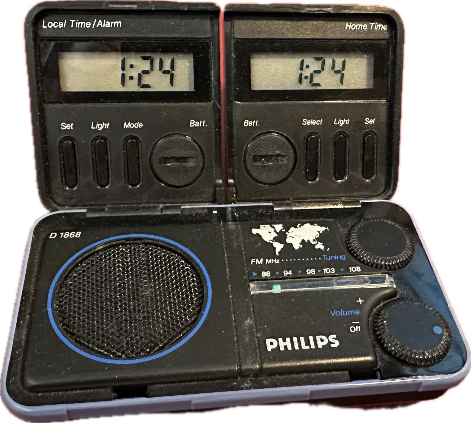 Vintage Philips D1868 Rese Radio Klocka Travel .. | Köp på Tradera (667963766)
