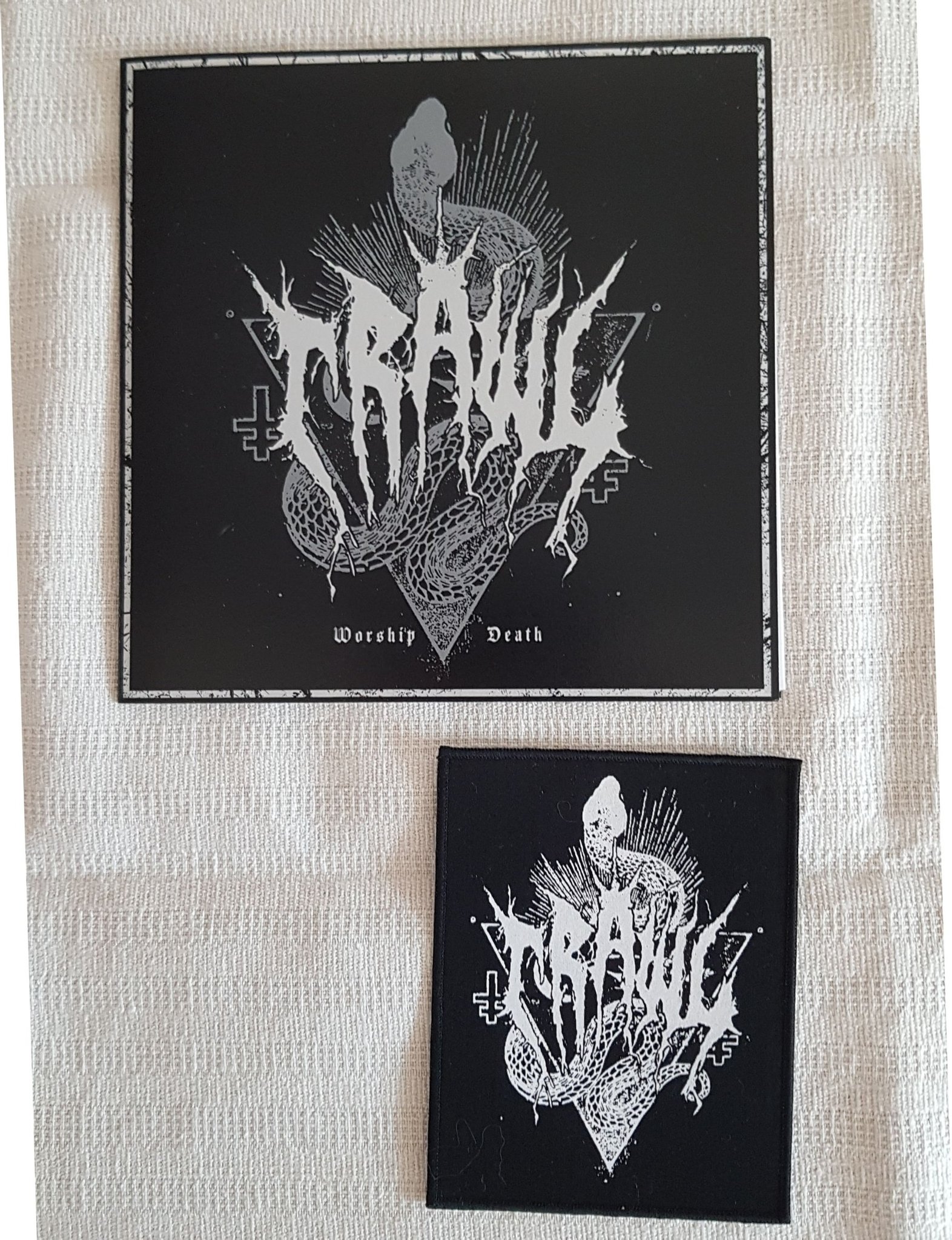 Crawl - Worship Death - # 150/500 - patch - 7" | Köp på Tradera (631797191)