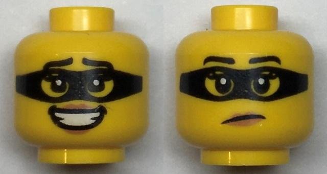 Yellow Minifigure Head Dual Sided Female Black Köp På Tradera 607819553