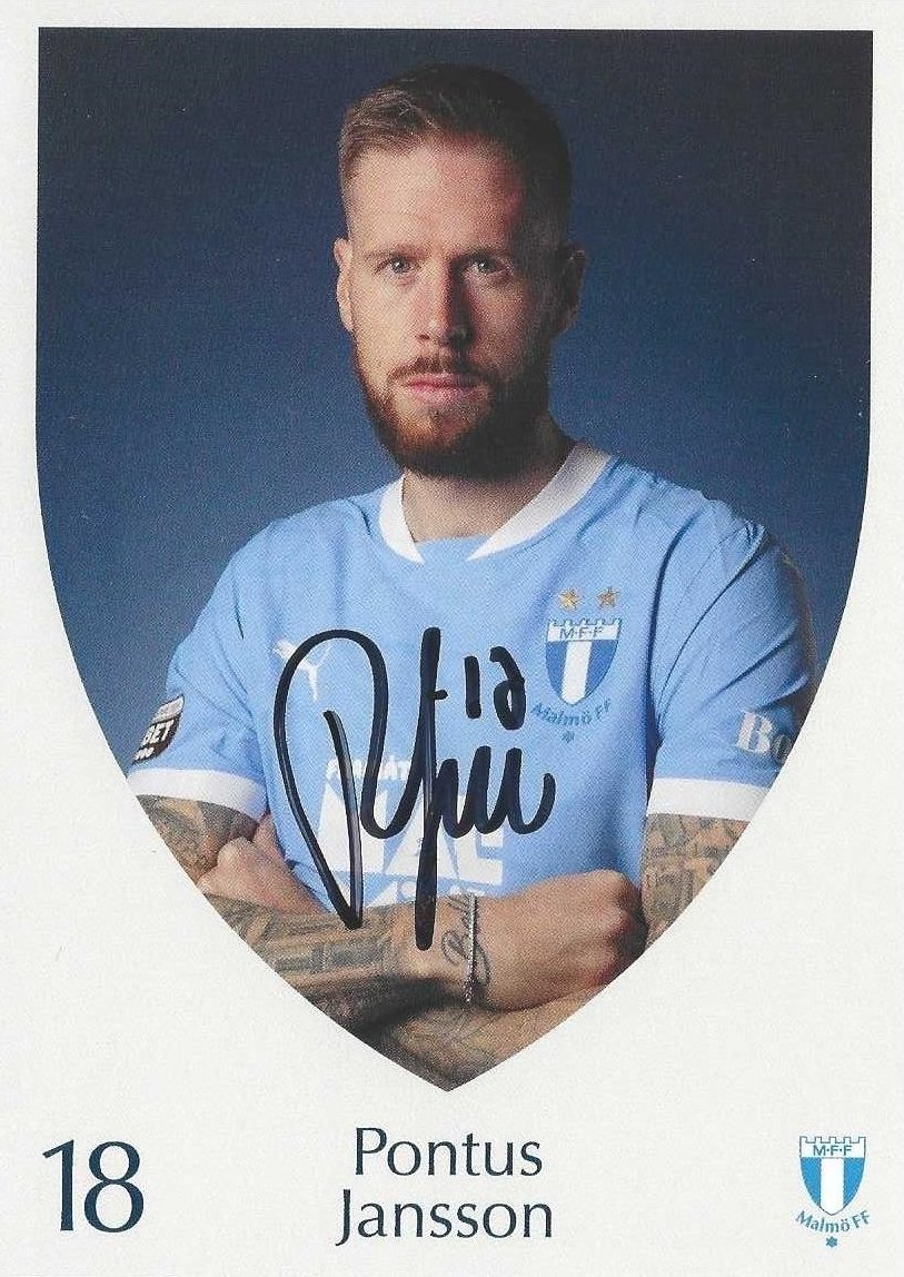 Autograf - Pontus Jansson - Malmö FF - officiel.. | Köp på Tradera (700731844)