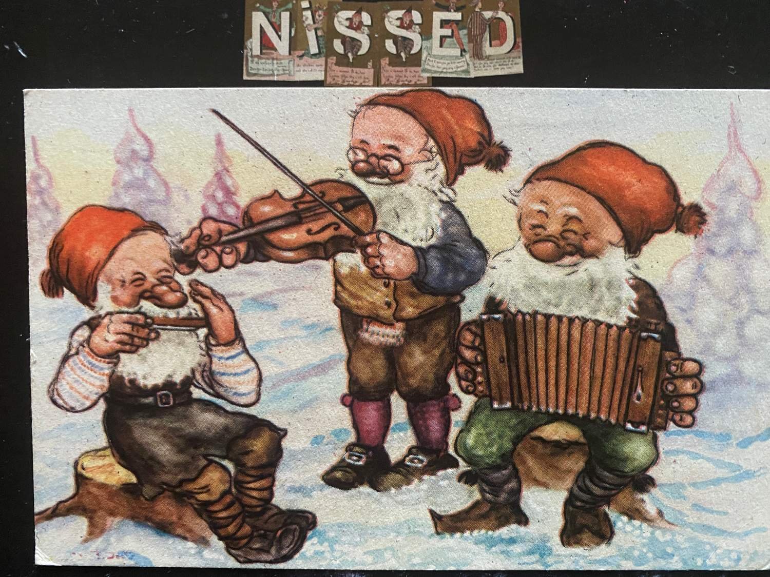 Finskt Julkort Jac Edgren Tomte.. | Köp från nissed2018 på Tradera (566904751)