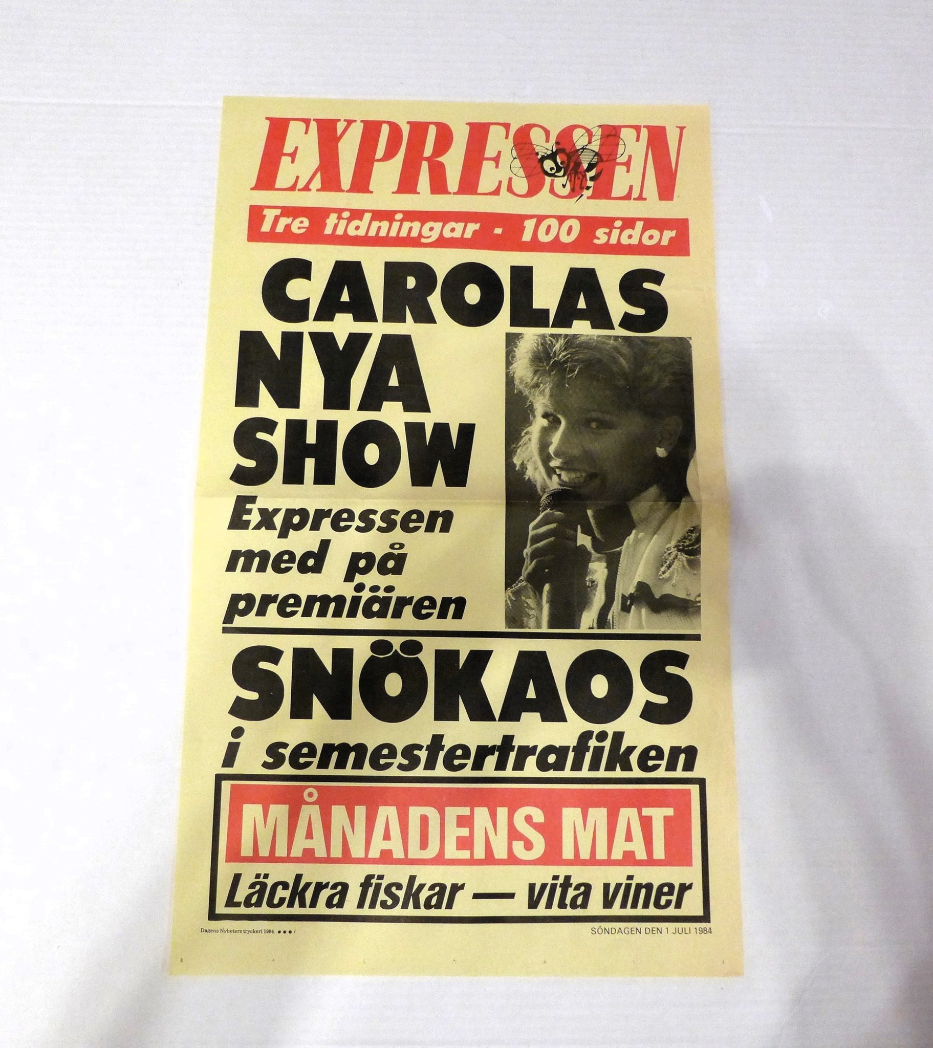 Se Produkter Som Liknar Löpsedel Expressen 1 6 1984 På Tradera