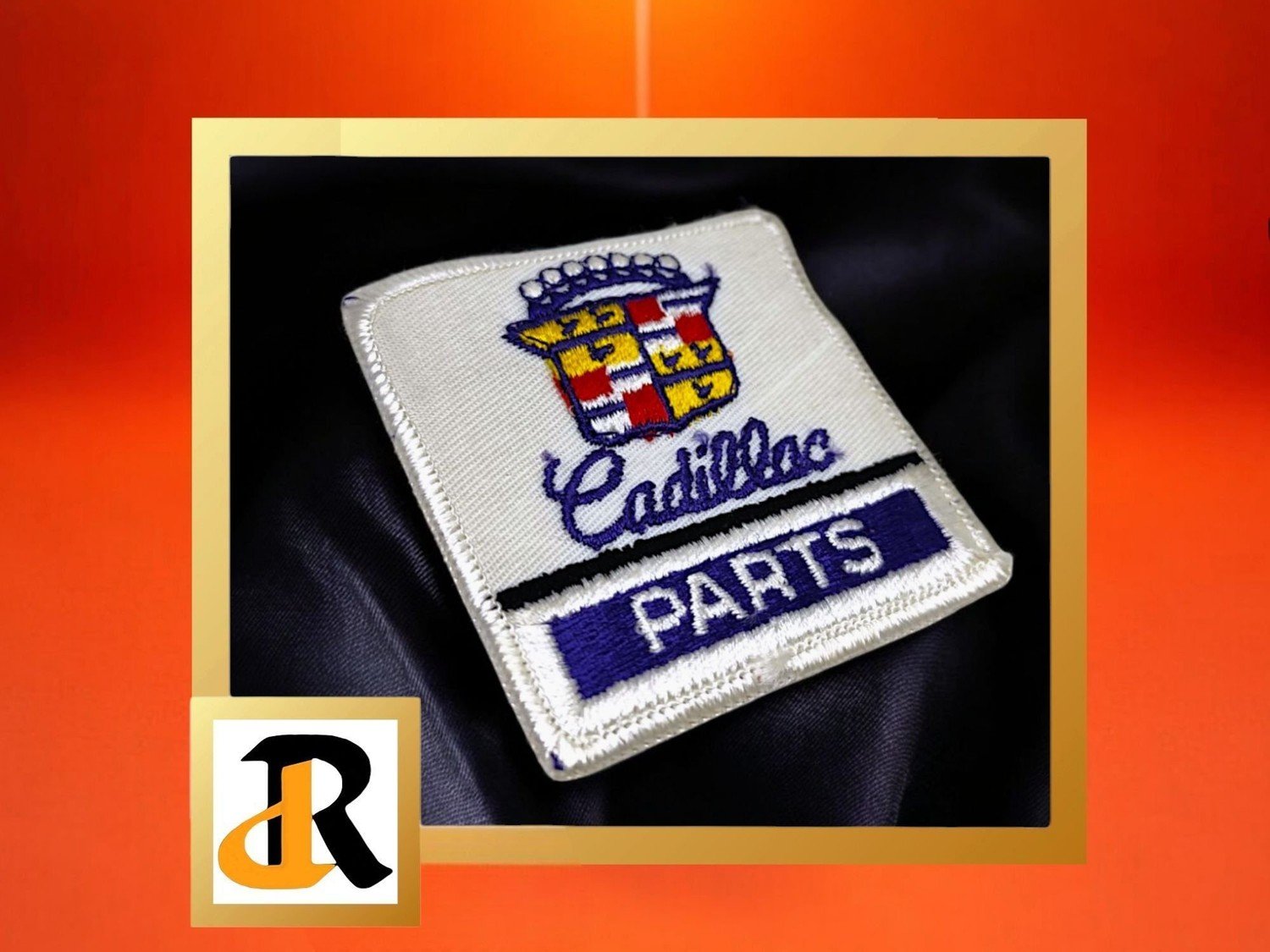 Cadillac vita, blå, röda, gula tygmärken patch | Köp på Tradera (676659322)