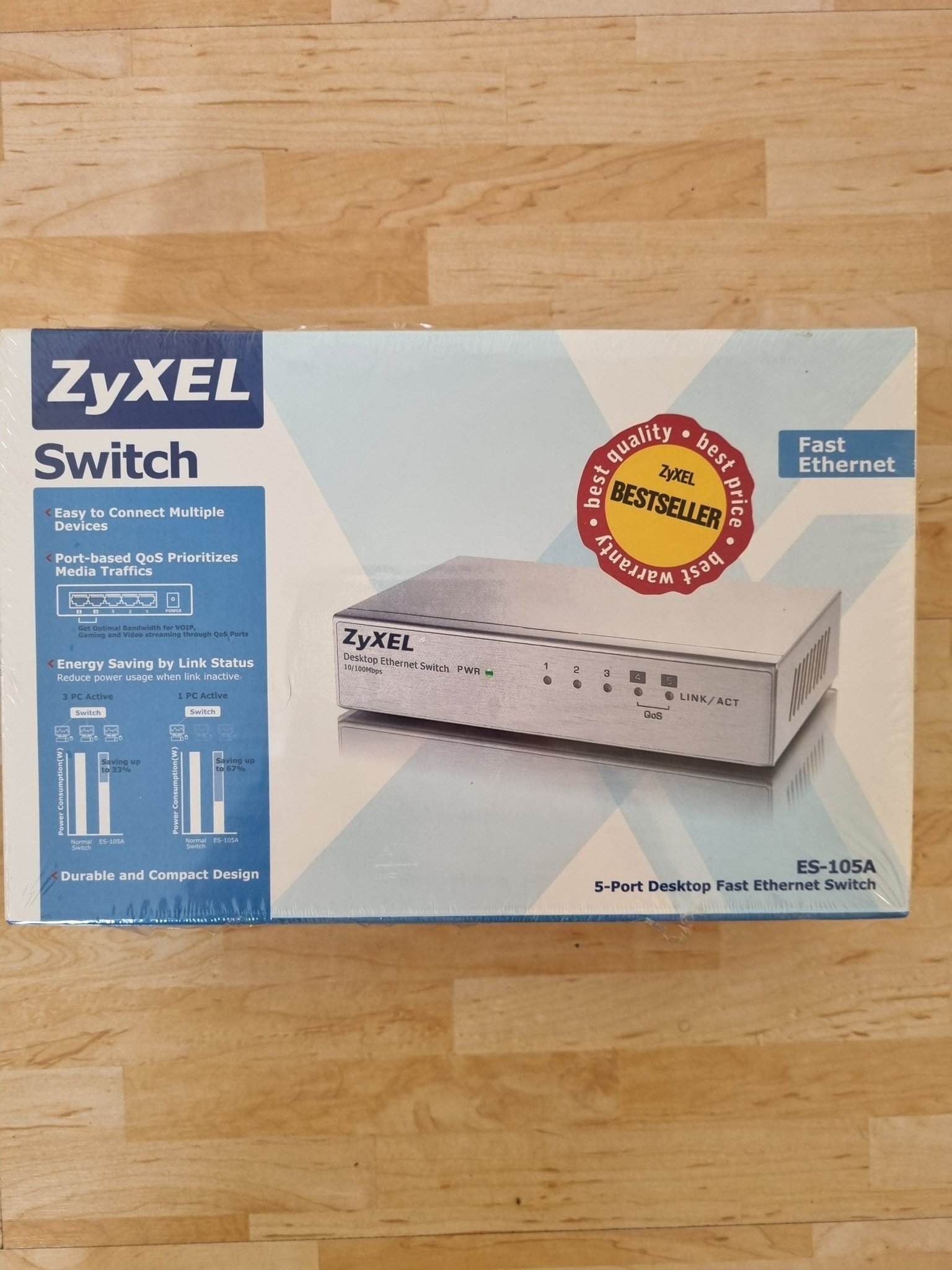 Ny inplastad. ZyXEL ES-105A 5-Port Desktop Fast.. | Köp på Tradera (709254277)