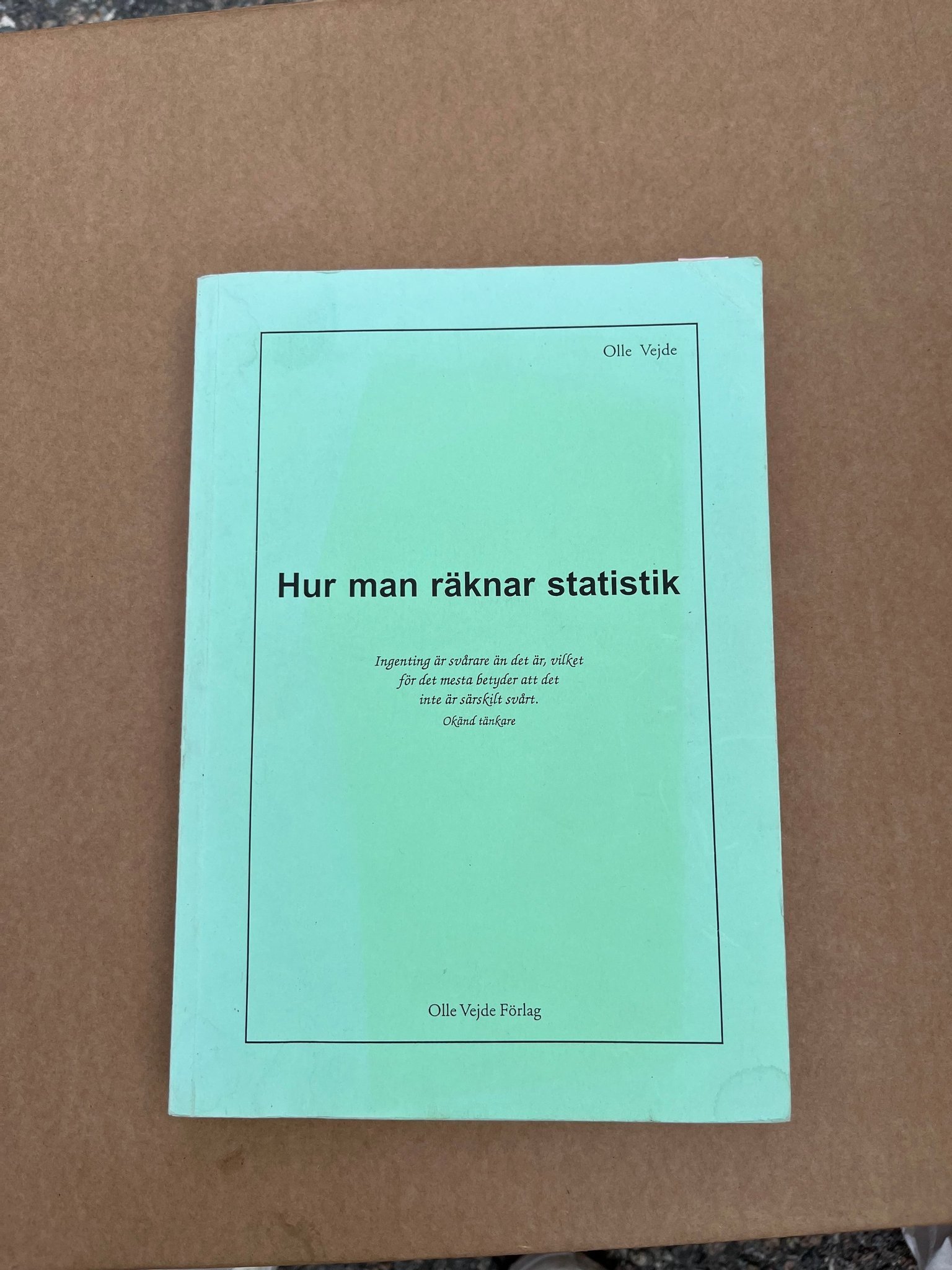 Hur man räknar statistik av Olle Vejde | Köp på Tradera (694720134)