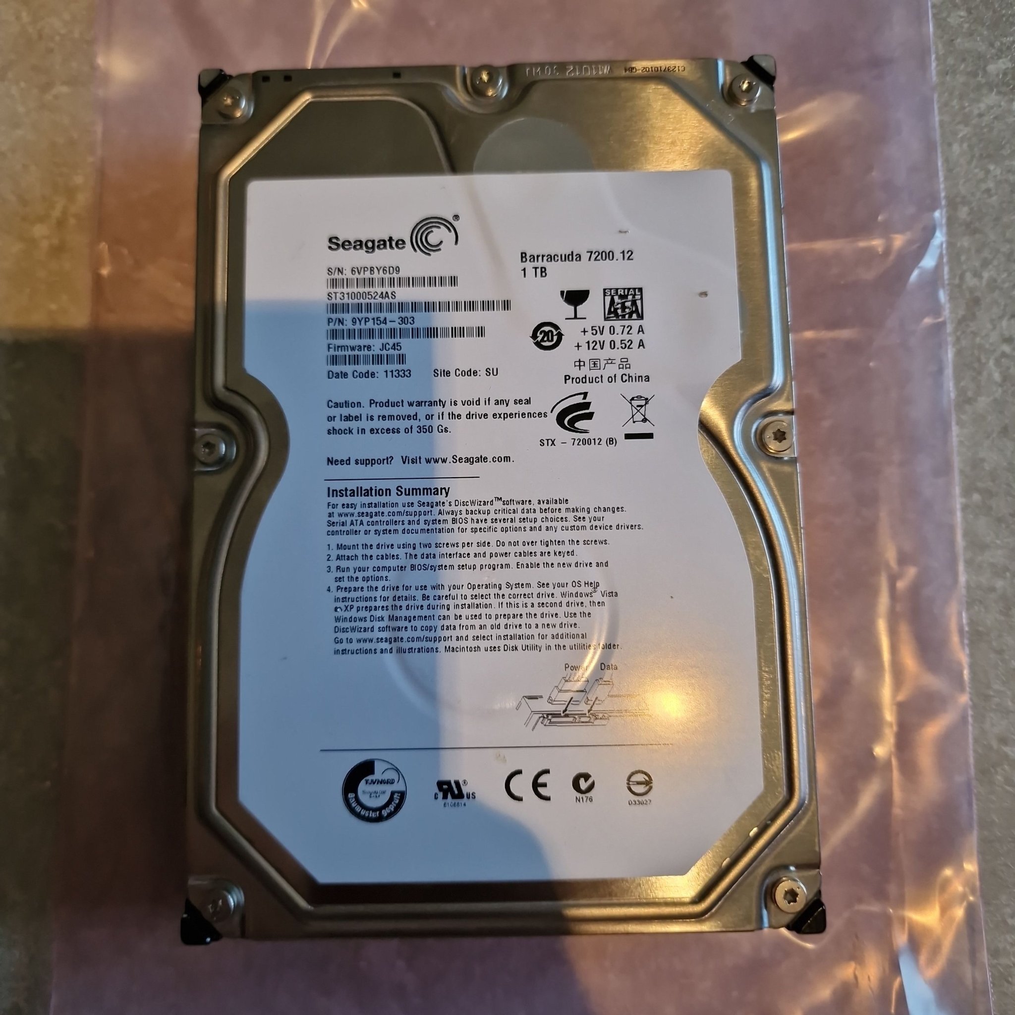 Se produkter som liknar Seagate Barracuda HDD 1TB, 3,.. på Tradera (689270769)