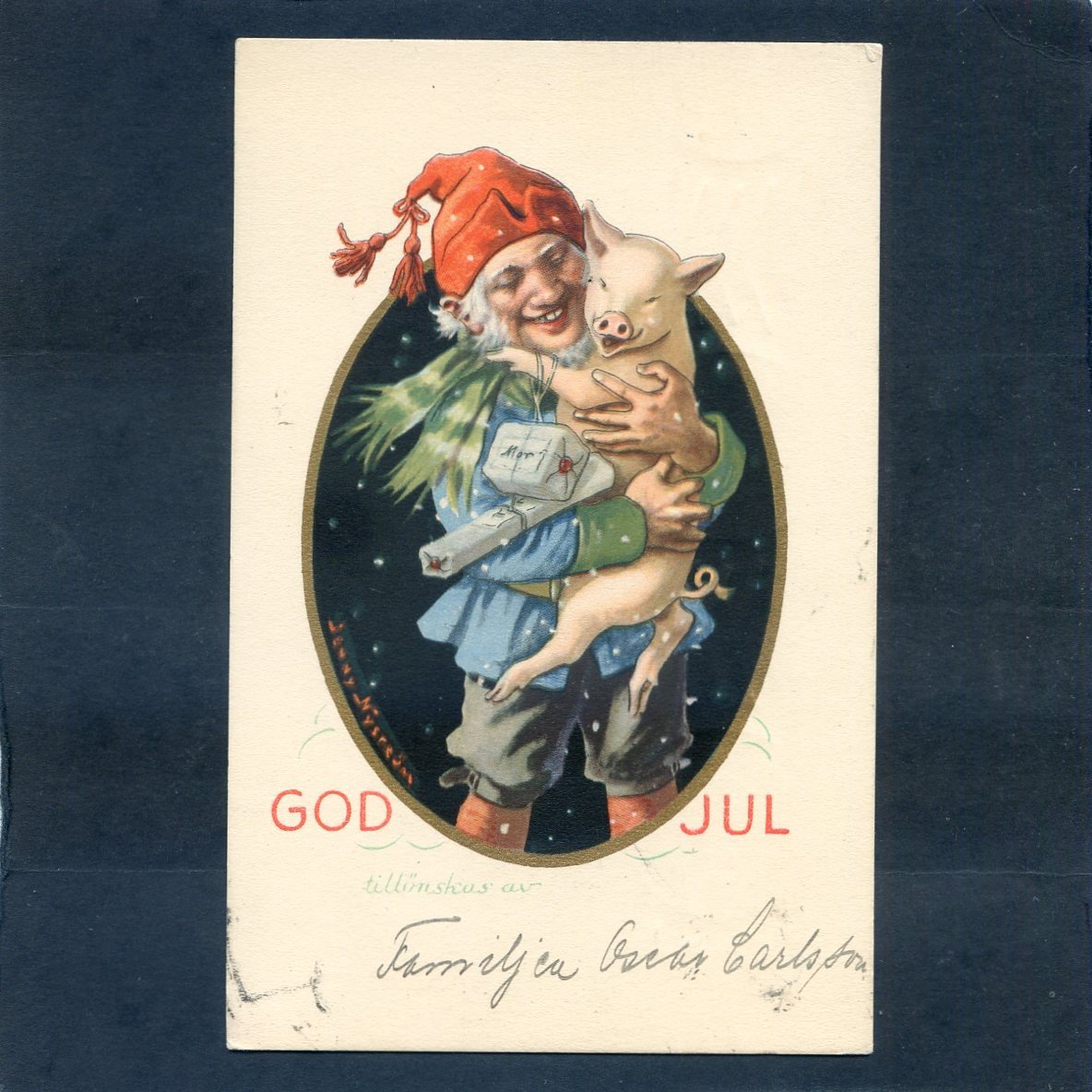 God Jul Glad tomte med.. | Köp från LindbladCartophilia på Tradera (679975330)