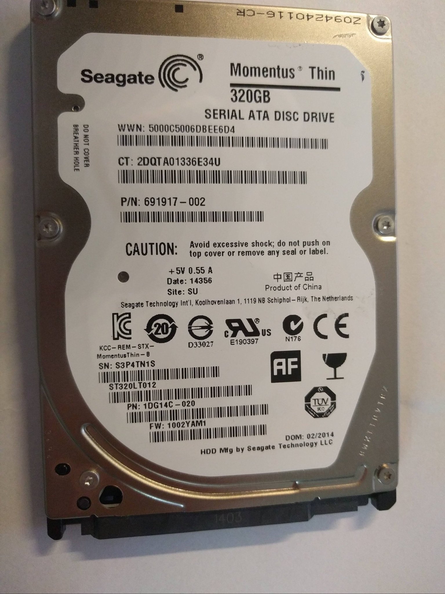 HDD disk 320GB Seagate Momentus SATA 3G/b (364289261) ᐈ Köp på Tradera