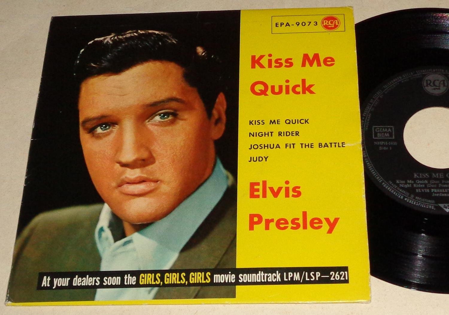 Elvis Presley Ep Ps Kiss Me Quick 1962 402524952 ᐈ Gntallis På Tradera