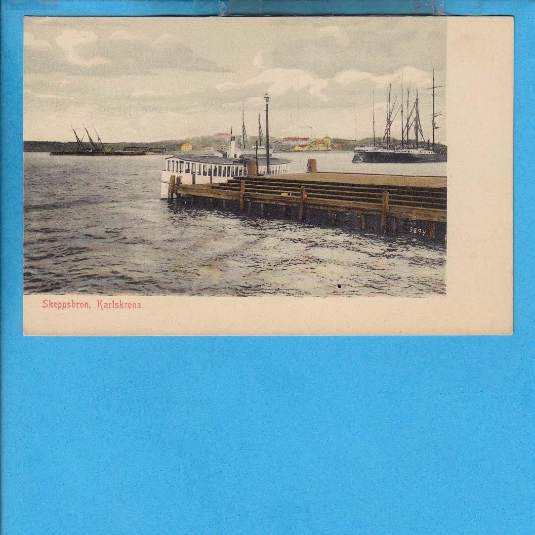 KARLSKRONA. Skeppsbron, brygga .. | Köp från novastamps på Tradera (597280964)