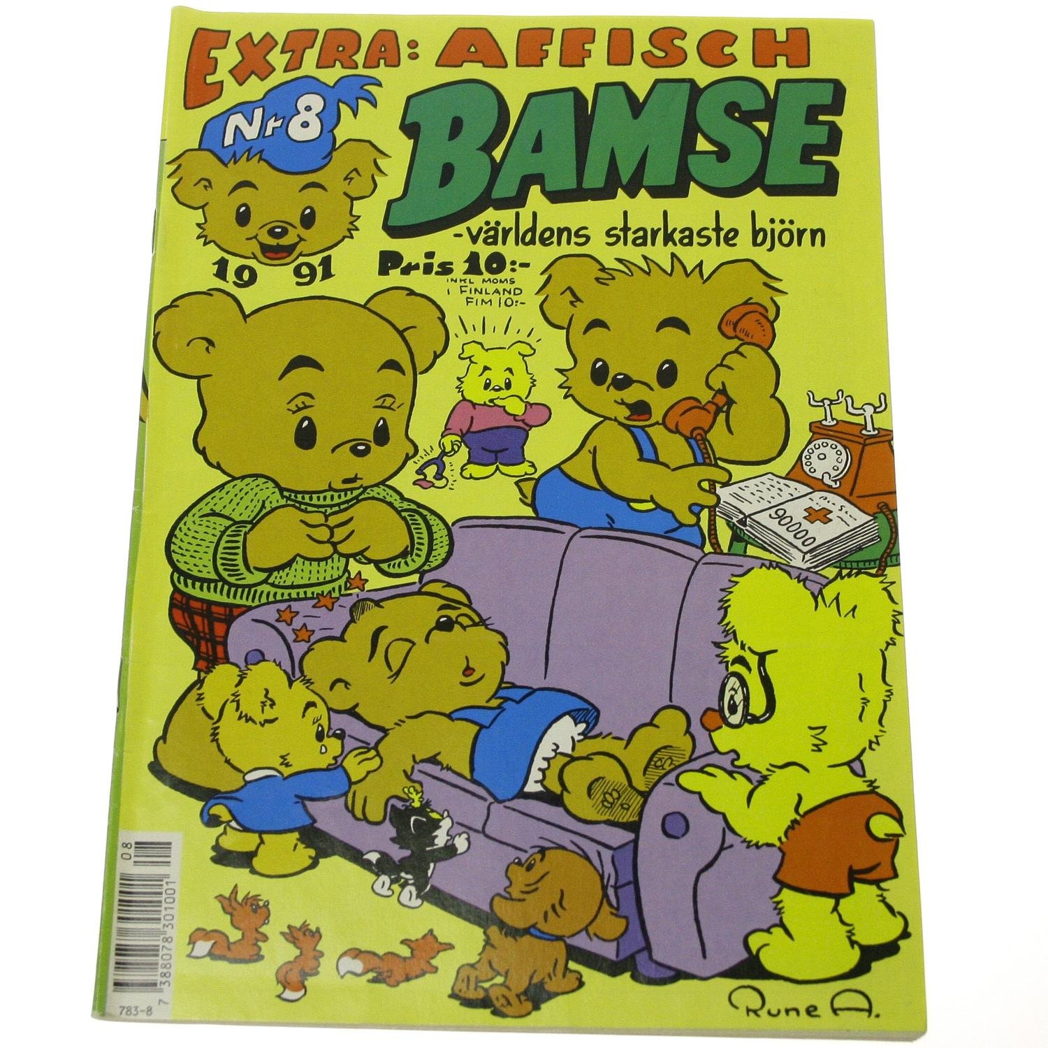 Bamse - 1991 - NR 8 - Bilaga: Affisch | Köp på Tradera (650423851)