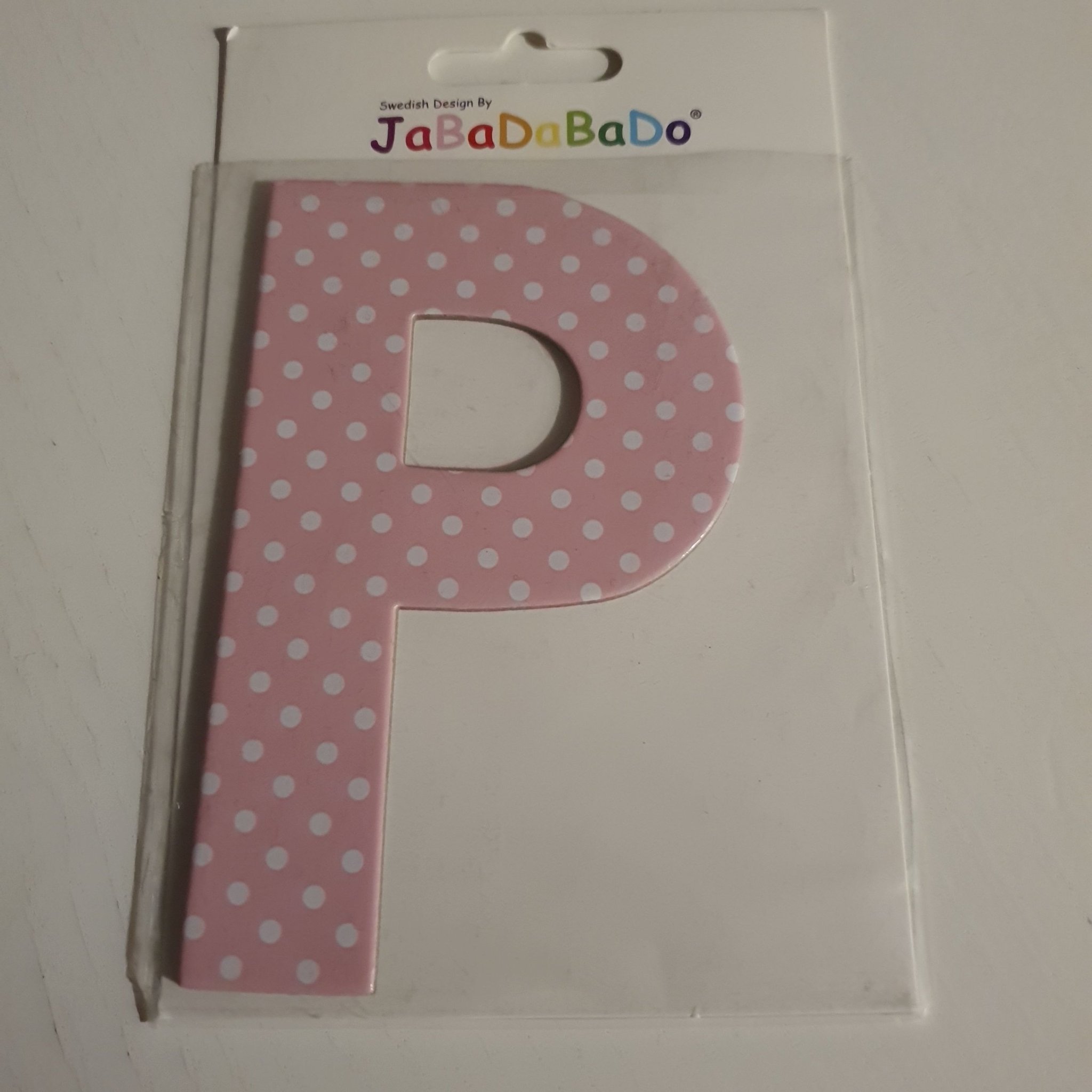 Bokstav P - JaBaDaBaDo - Rosa med vita prickar | Köp på Tradera (692089837)