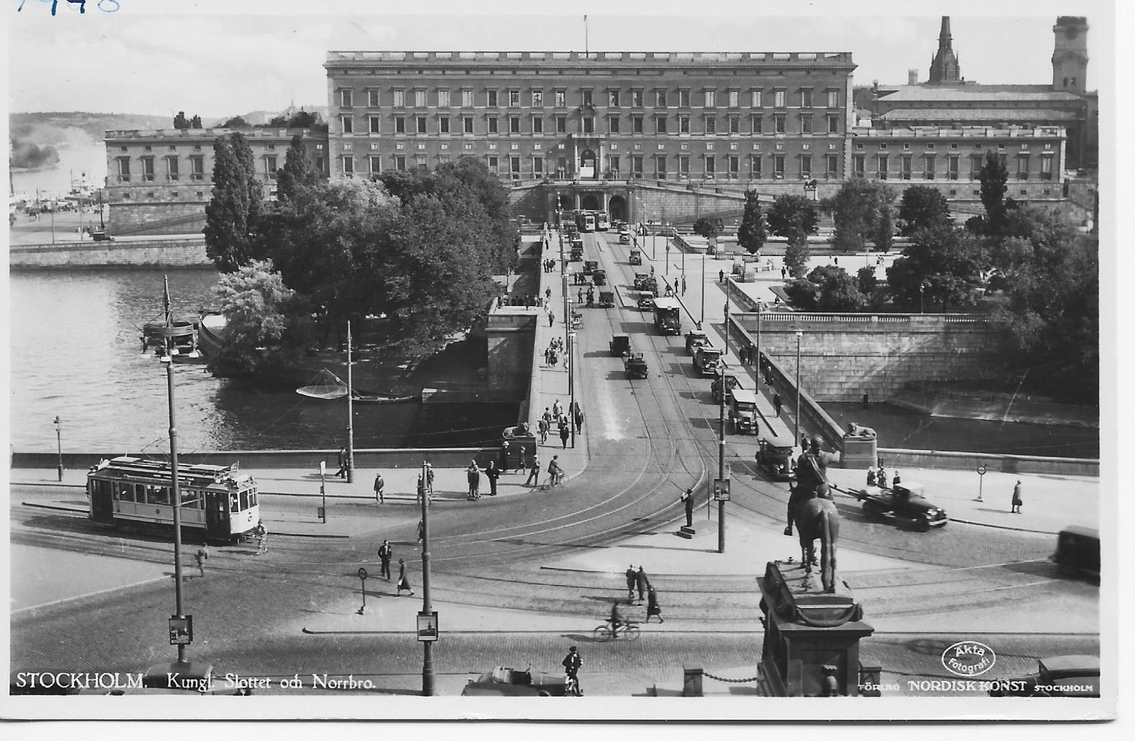STOCKHOLM, Kungliga Slottet och Norr bro pg 1944 | Köp på Tradera ...