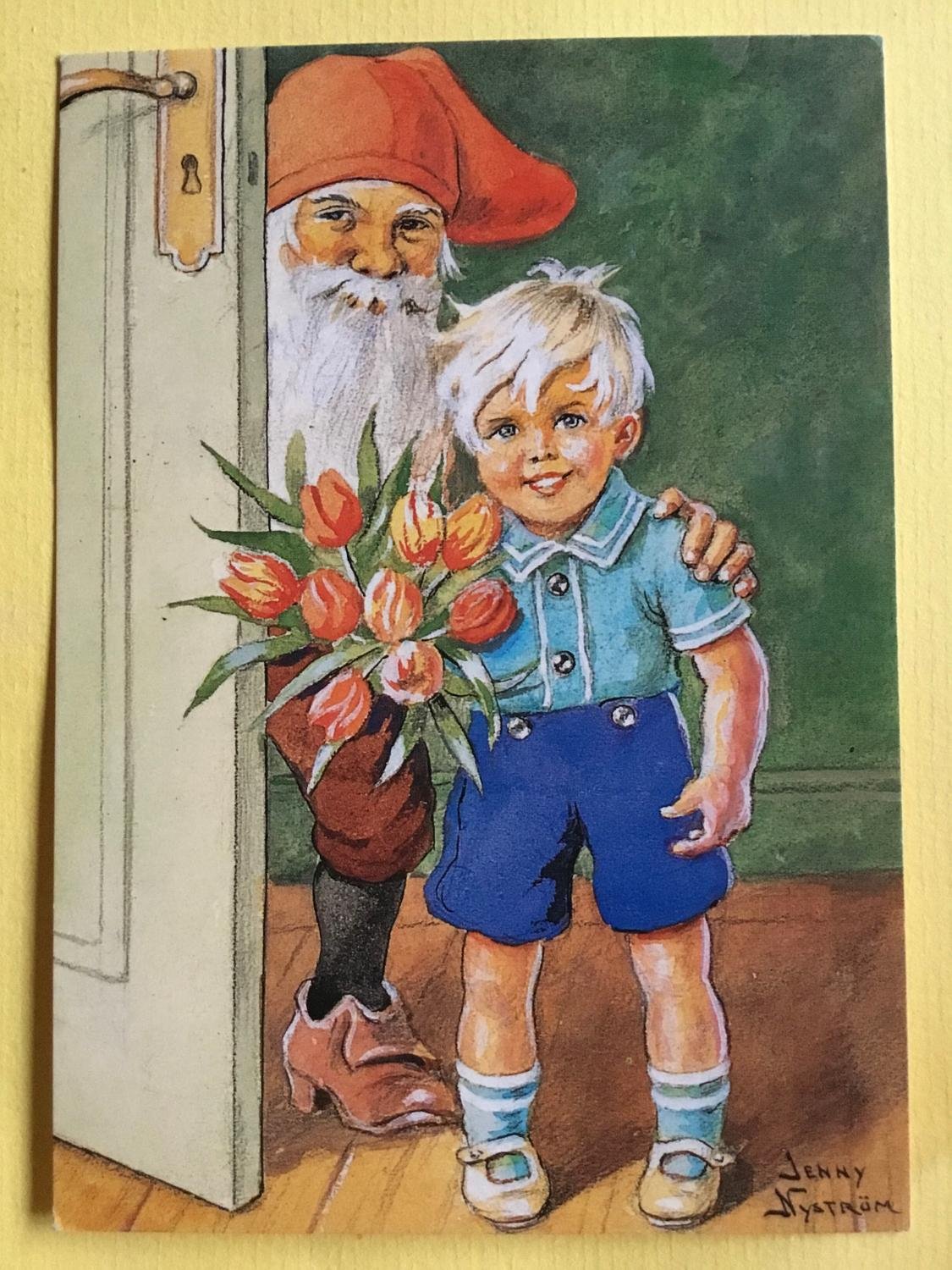 Julkort Tomte Barn JENNY NYSTRÖM | Köp på Tradera (572555772)