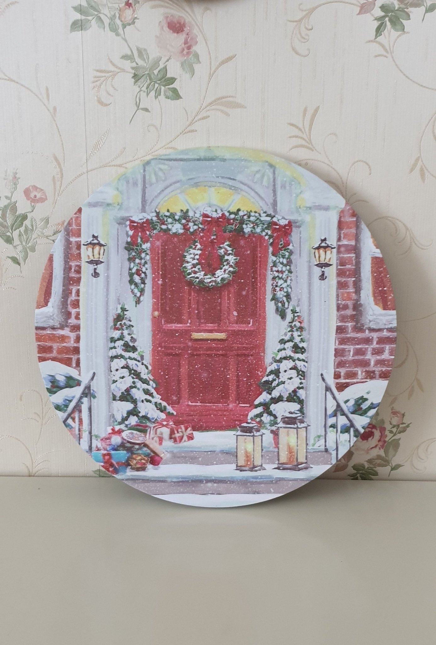 Stor rund tavla 40 cm i diameter med ljuspunkter. | Köp på Tradera ...