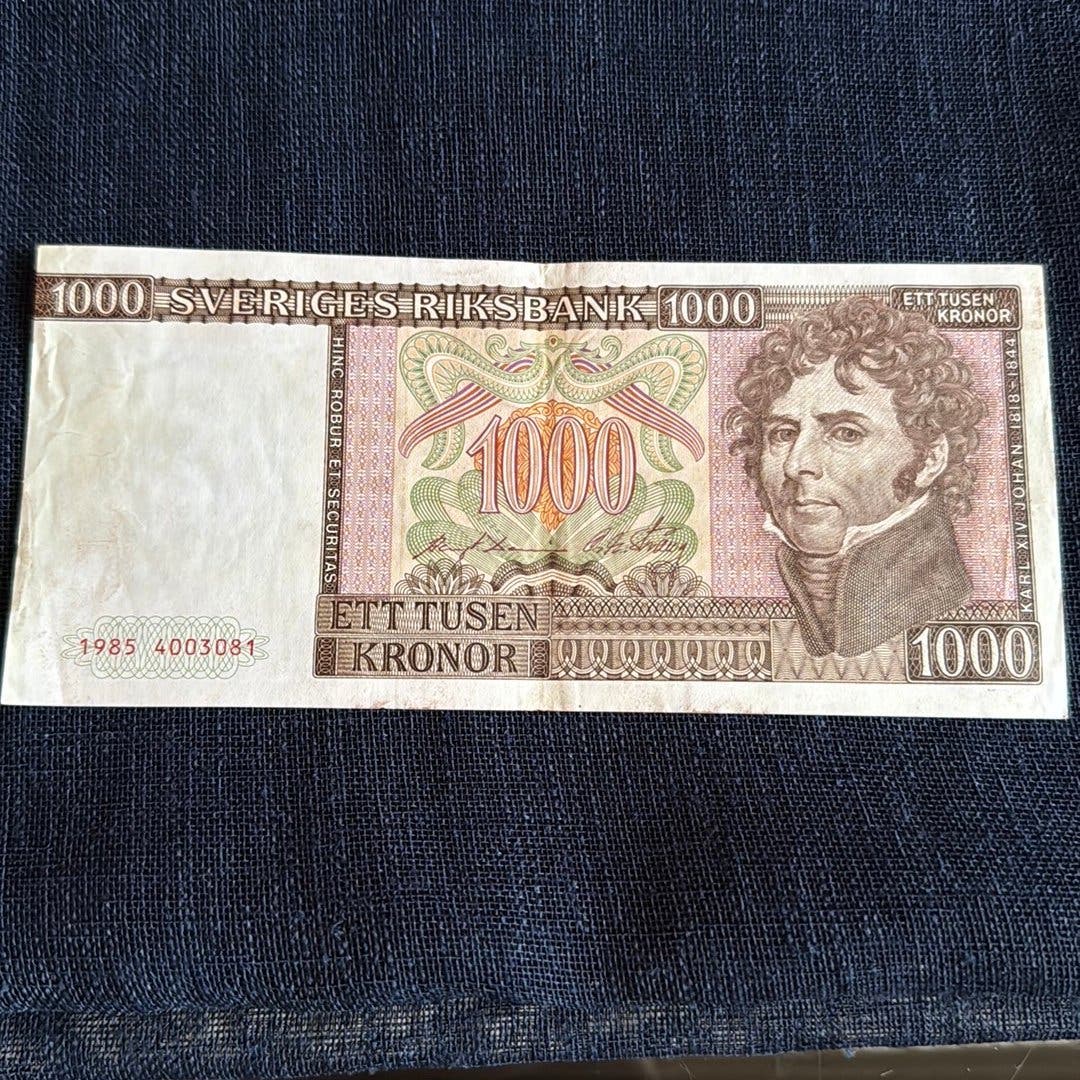 Svensk Sedel - 1000 Kronor | Köp på Tradera (664113259)