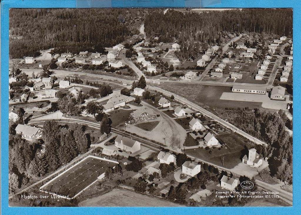 LYRESTAD. Flygfoto 1963 (Mariestad) (401425014) | novastamps på Tradera