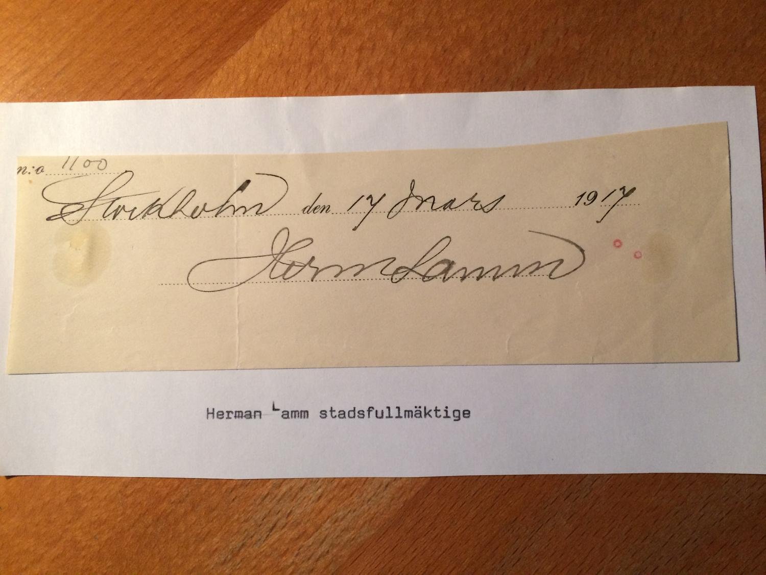 Herman Lamm - Riksdagsledamot | Köp på Tradera (406017795)