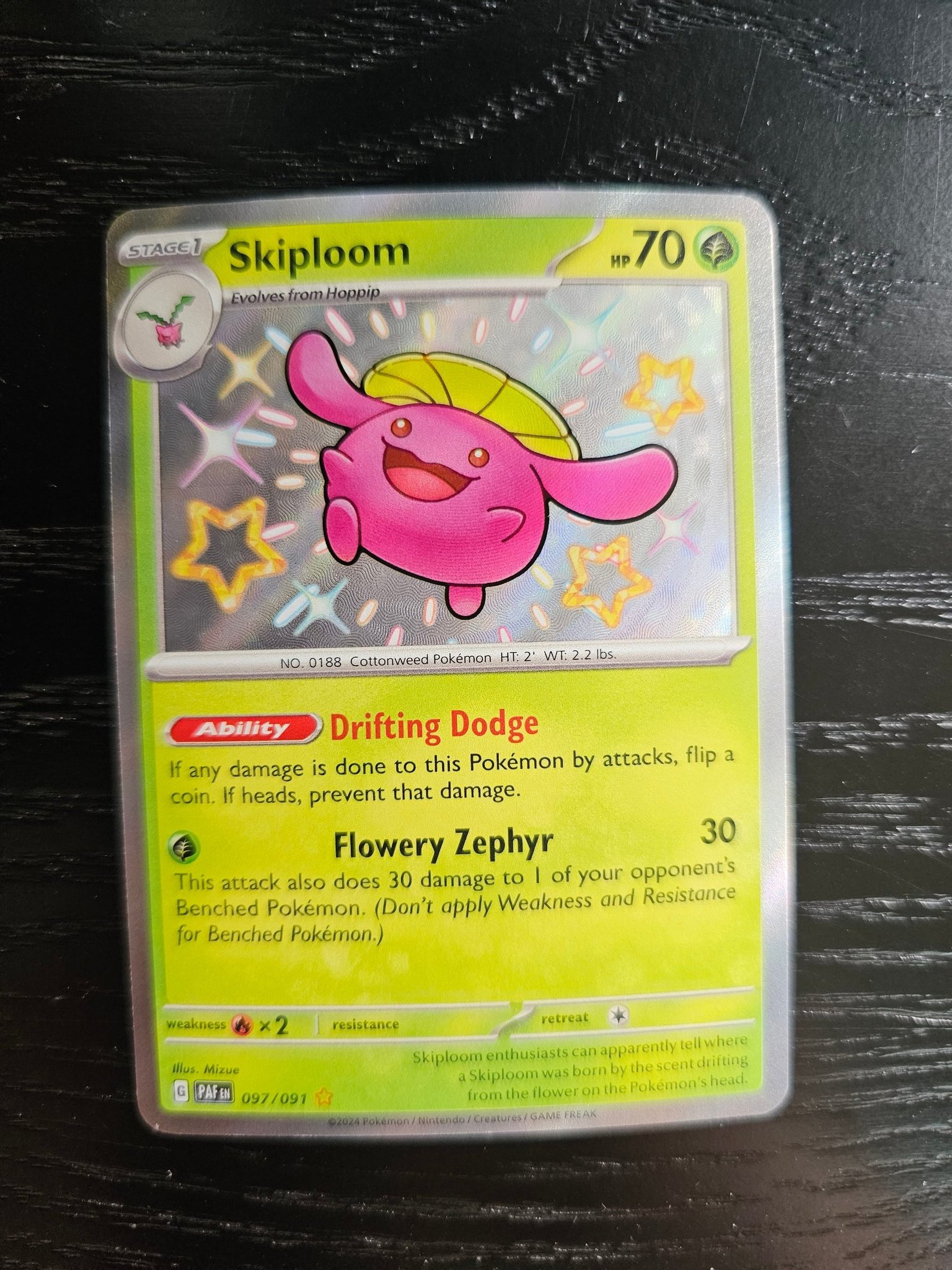 Pokemon Skiploom baby Shiny Paldean fates pokem.. | Köp på Tradera ...