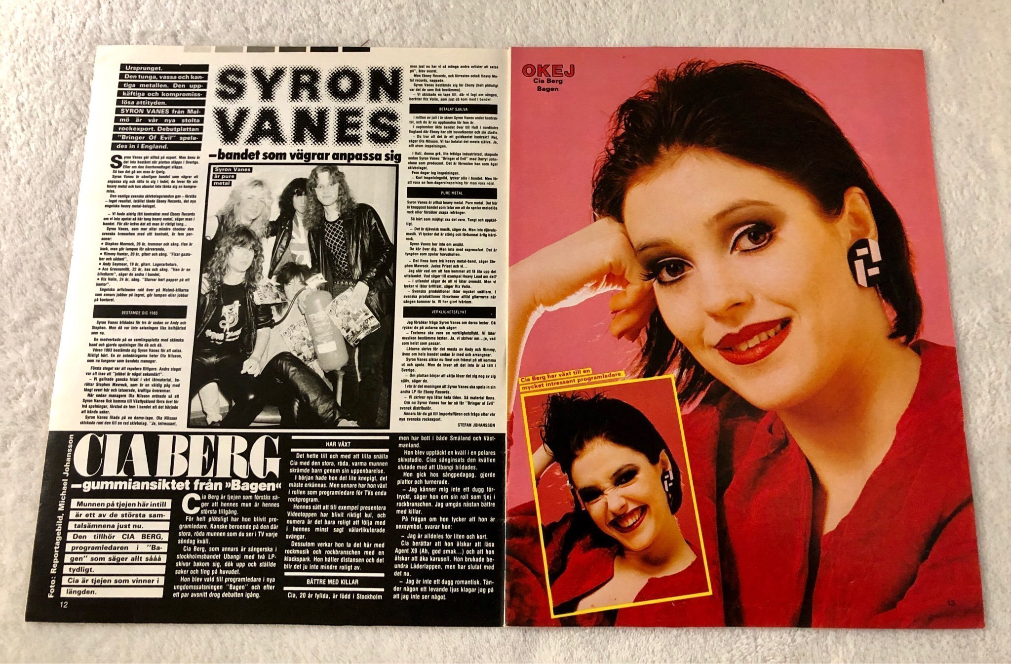 CIA BERG 1984 affisch urklipp poster tidningen .. | Köp på Tradera ...